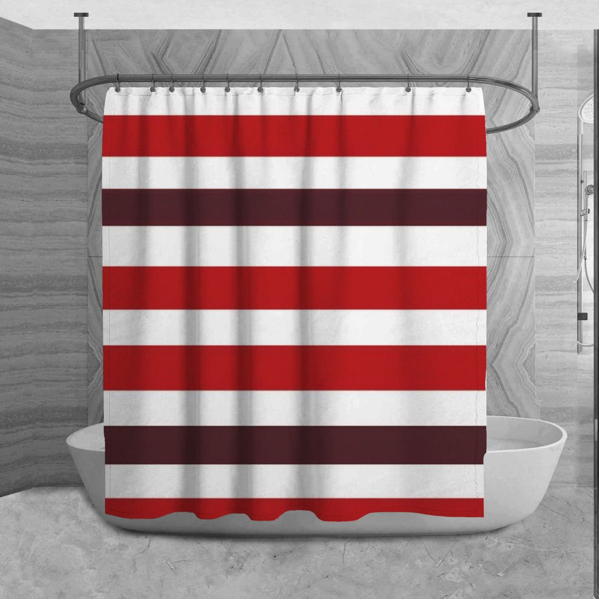 East Urban Home Rosemie Striped Shower Curtain | Wayfair