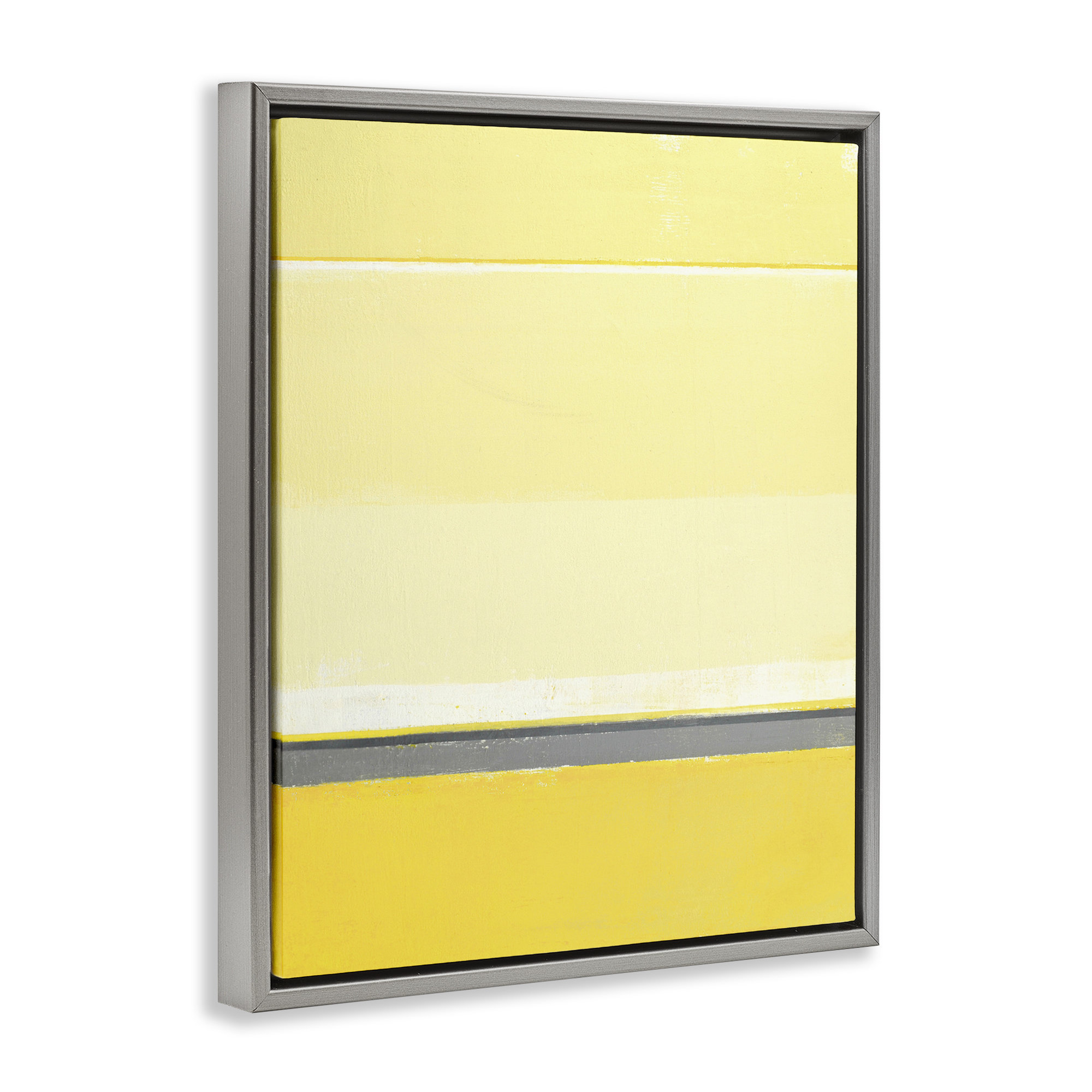 Wrought Studio™ Yellow Minimal Abstract Floater Canvas Wall Art by ...