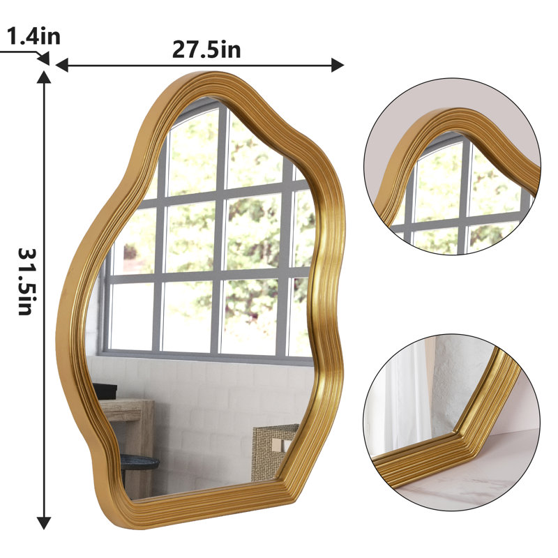 House of Hampton® Hilberto Asymmetrical Cloud Shaped Wall Mirror ...