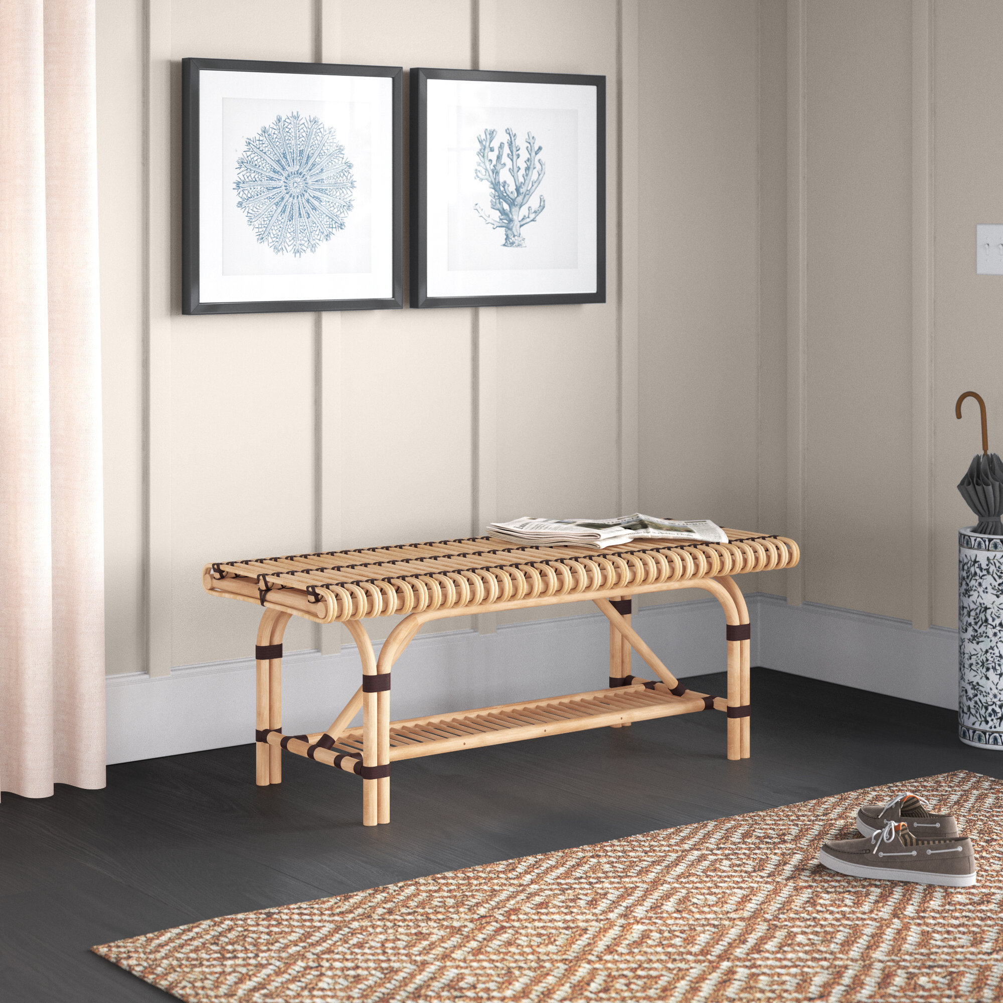 Bay Isle Home™ Rogalski Wicker Bench & Reviews | Wayfair