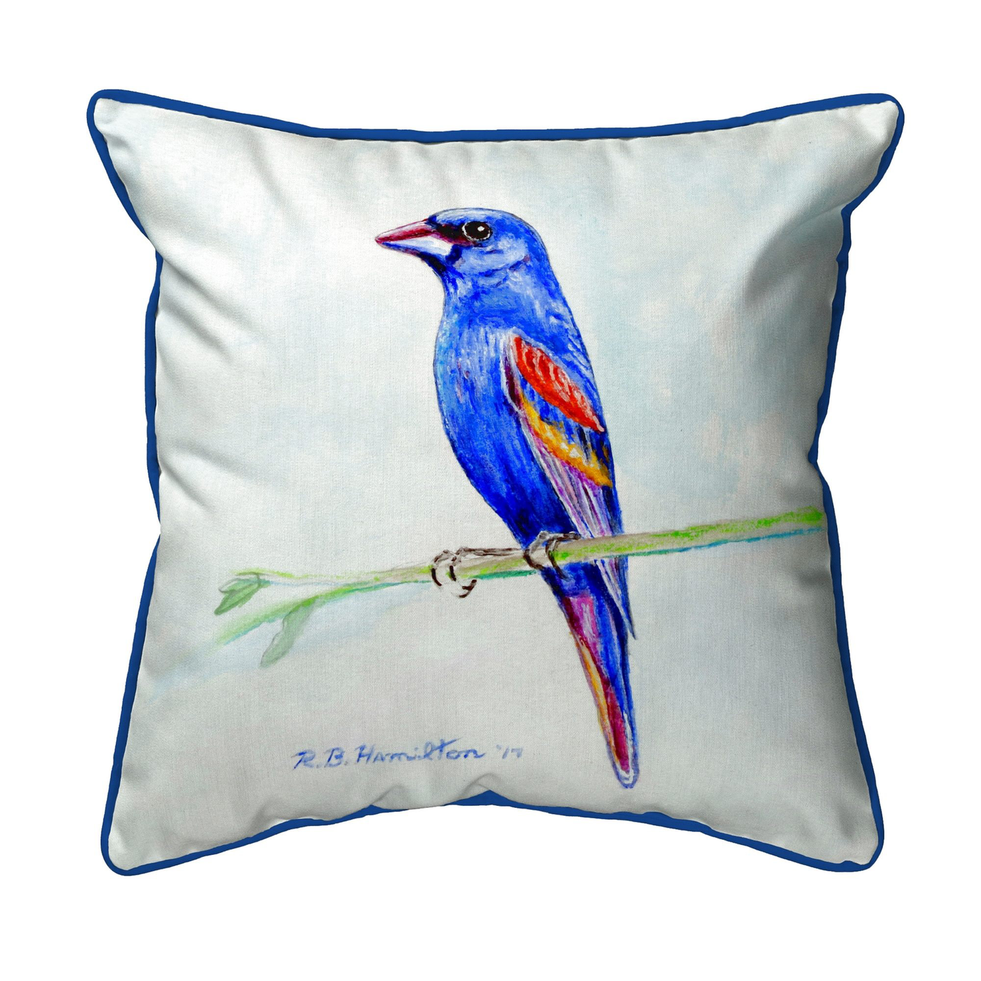 Betsy Drake Interiors Grosebeak Outdoor Square Pillow Cover & Insert ...