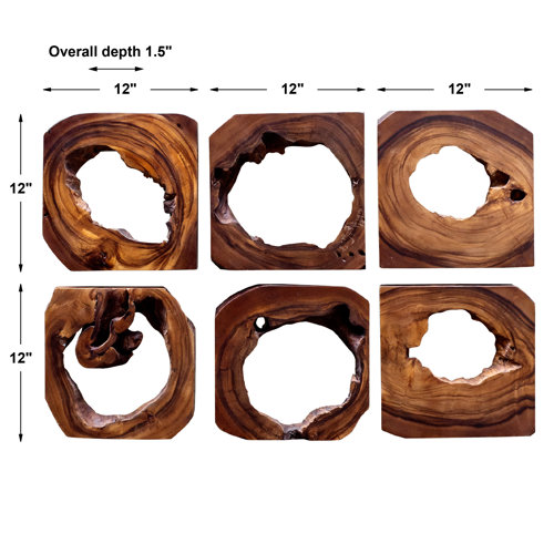 Union Rustic Handmade Rustic Abstract Wall Decor on Solid Wood ...