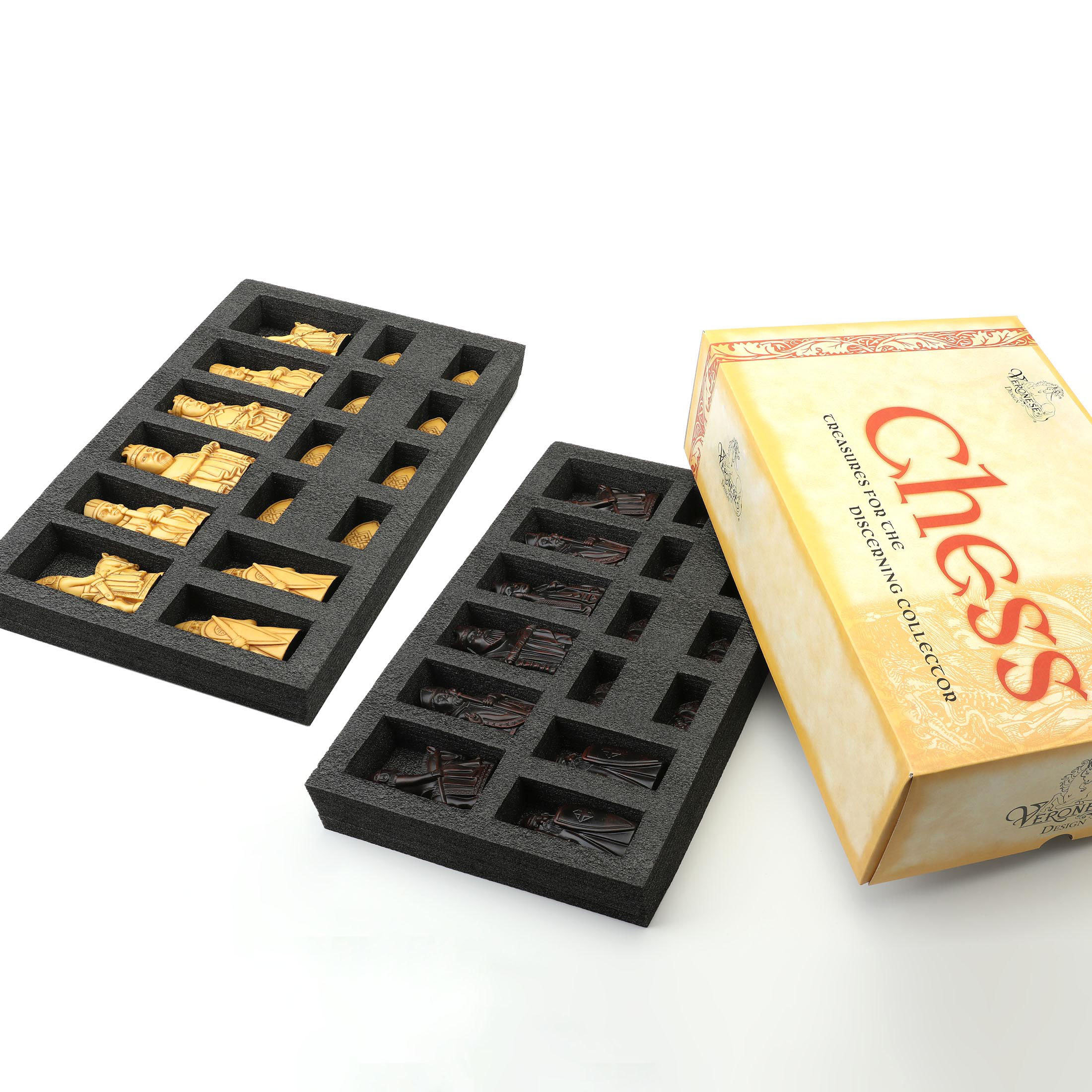 Veronese Design 3.54 inches Height Polyresin Isle of Lewis Chess Set ...
