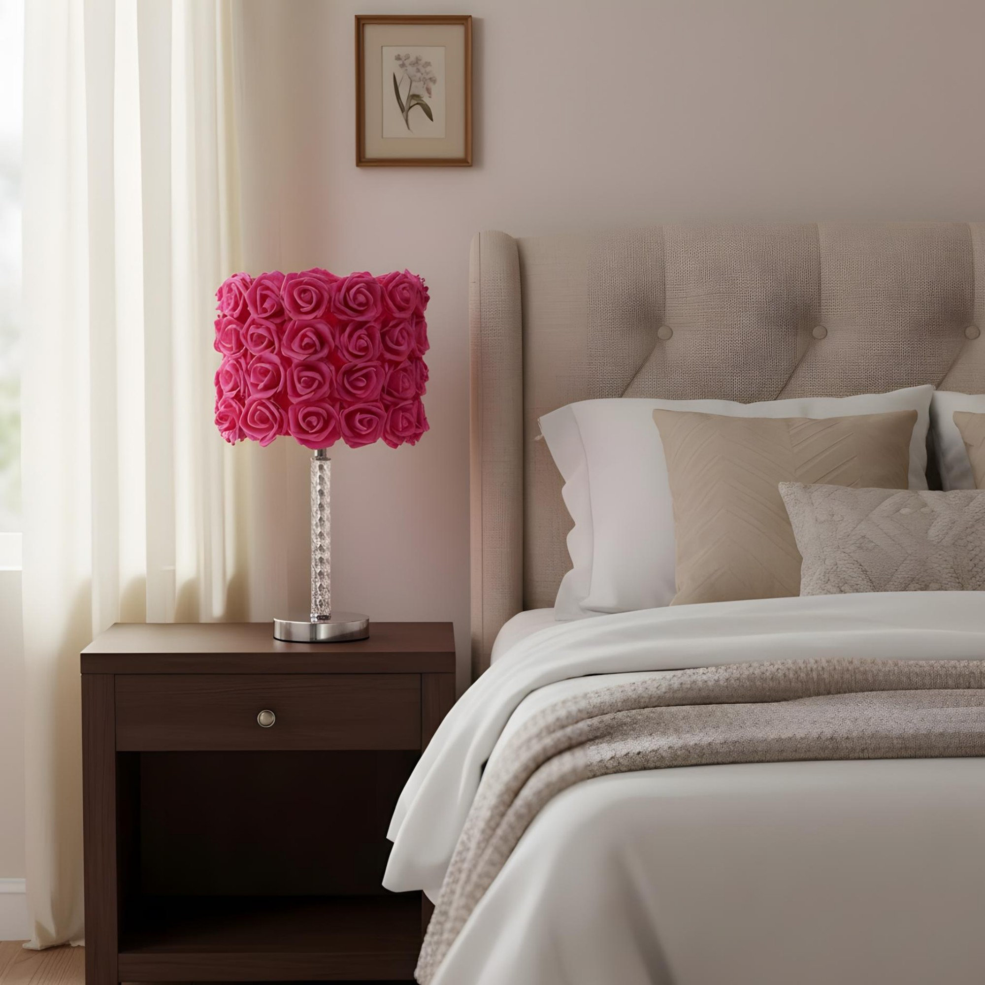Mercer41 18.25-inch Blooming Rose Acrylic/Metal Desk Lamp | Wayfair