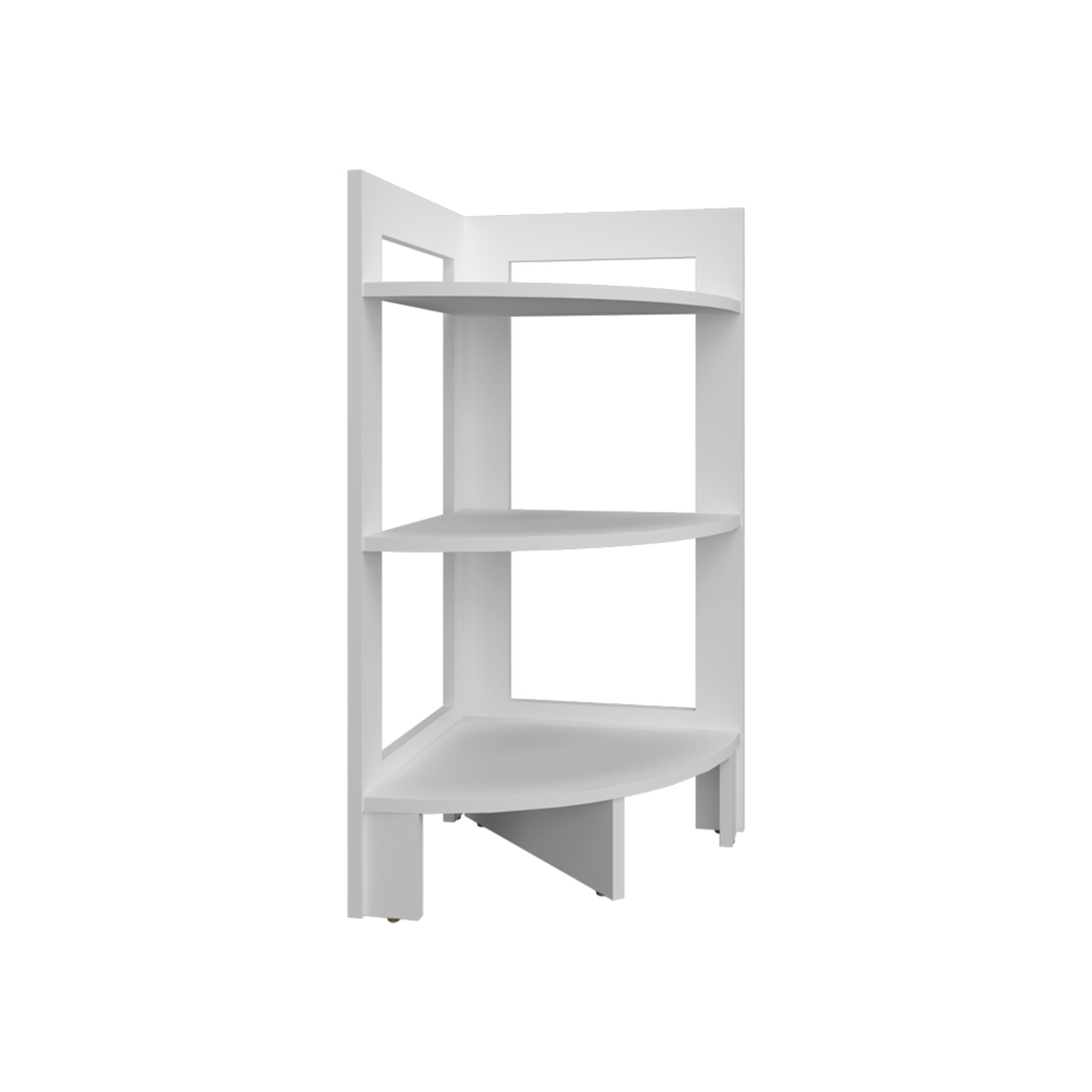 Latitude Run® Corner Table , Living Room, White | Wayfair