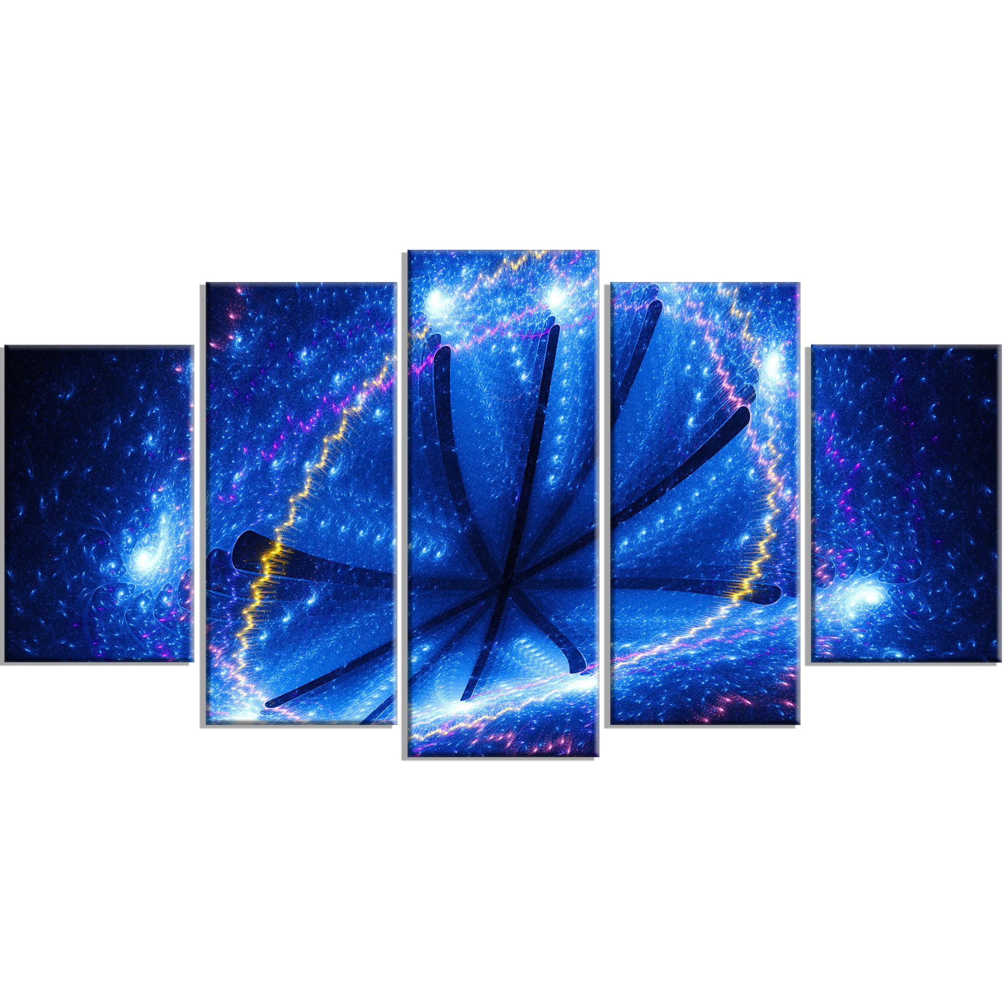 Design Art 'Blue Star Clusters' Graphic Art Print Multi-Piece Image on ...