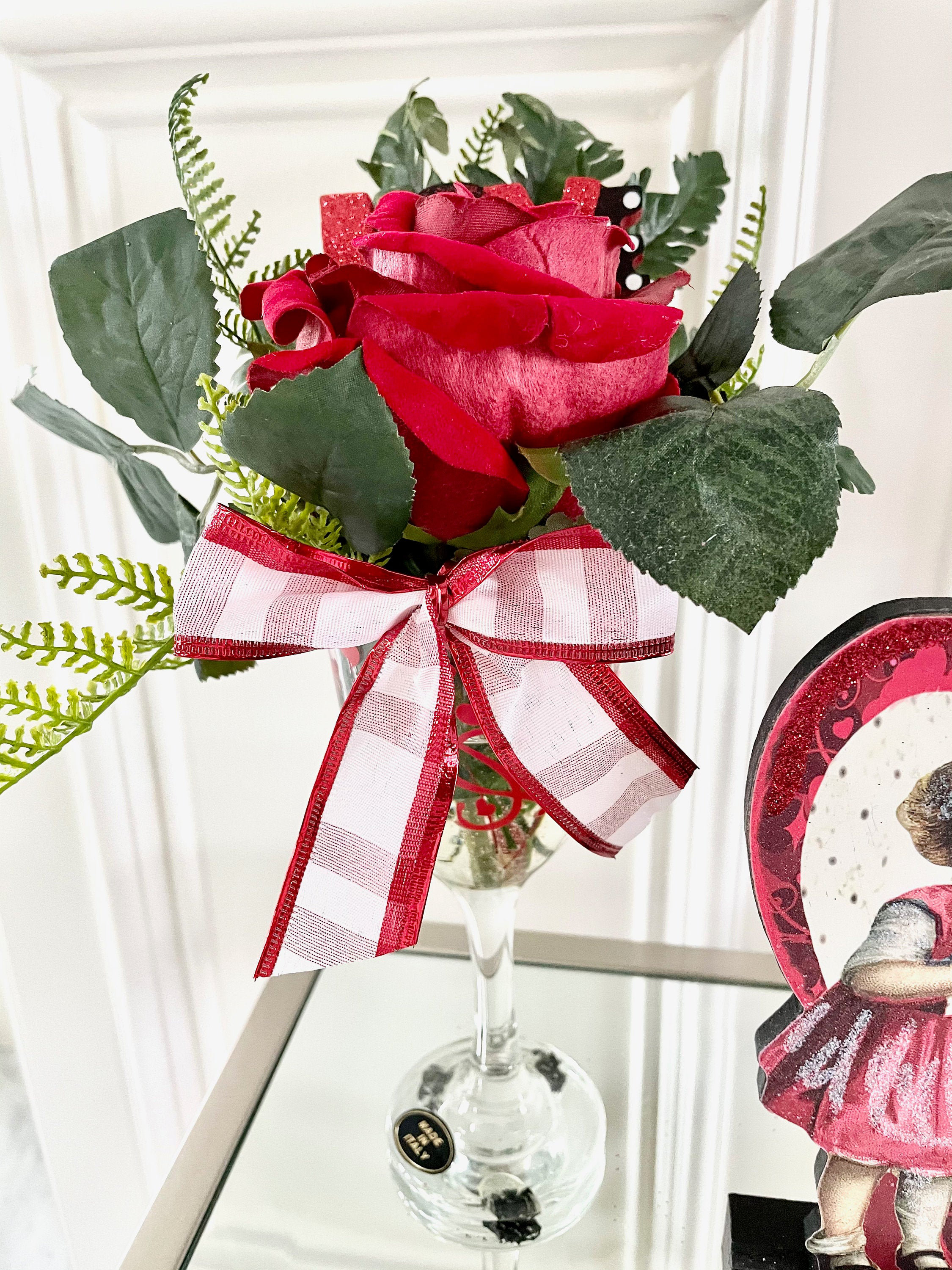 Primrue Love Roses Centerpiece in Vase | Wayfair