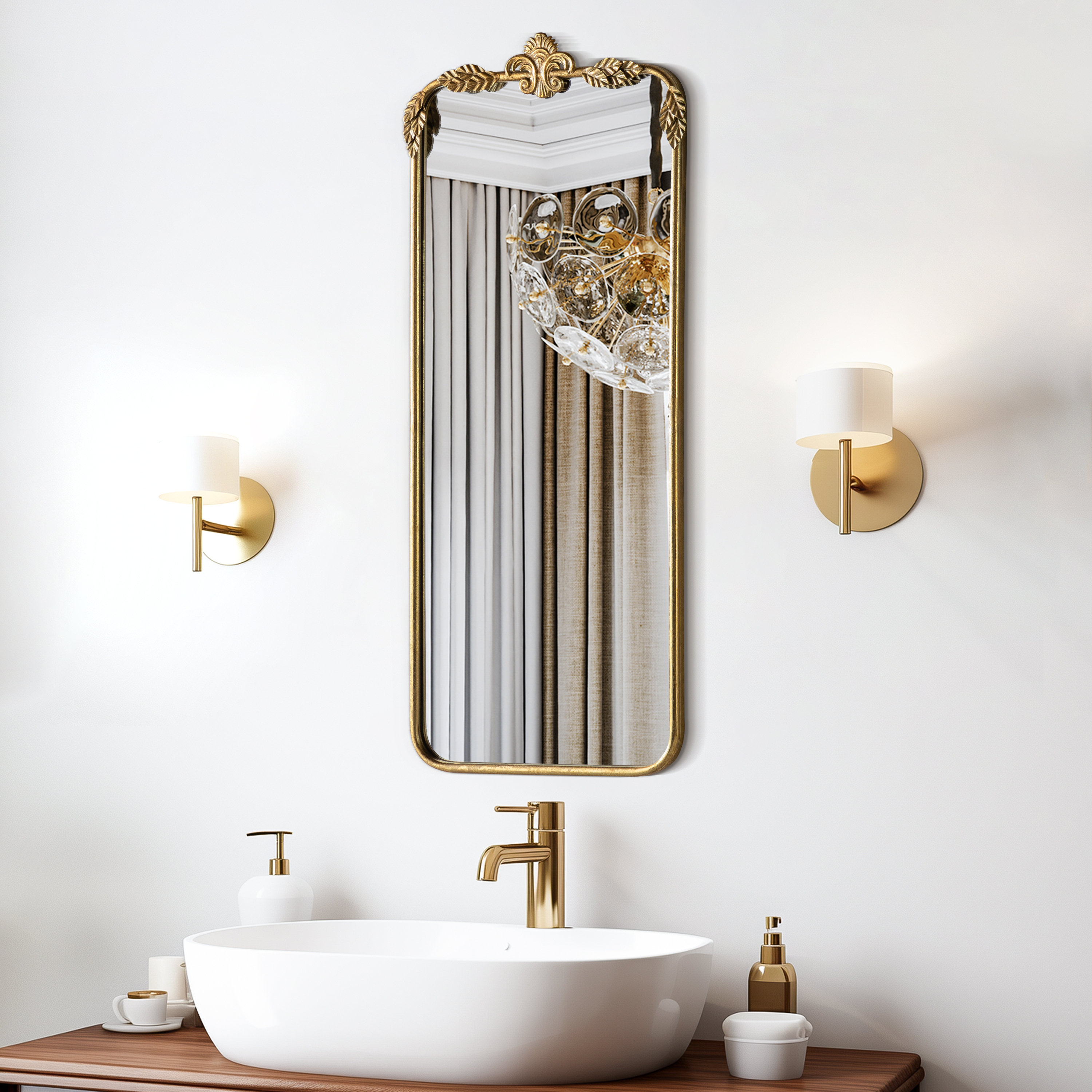 Willa Arlo™ Interiors Longmeadow Gold Metal Frame Flat Wall Mounted ...