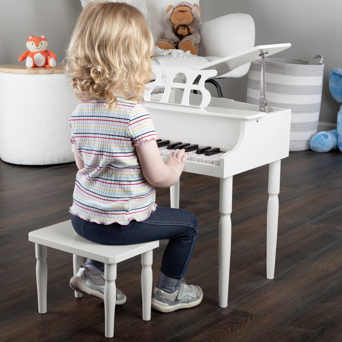 Hey! Play! Hey Play 30 Key Kids Piano With Bench | Wayfair