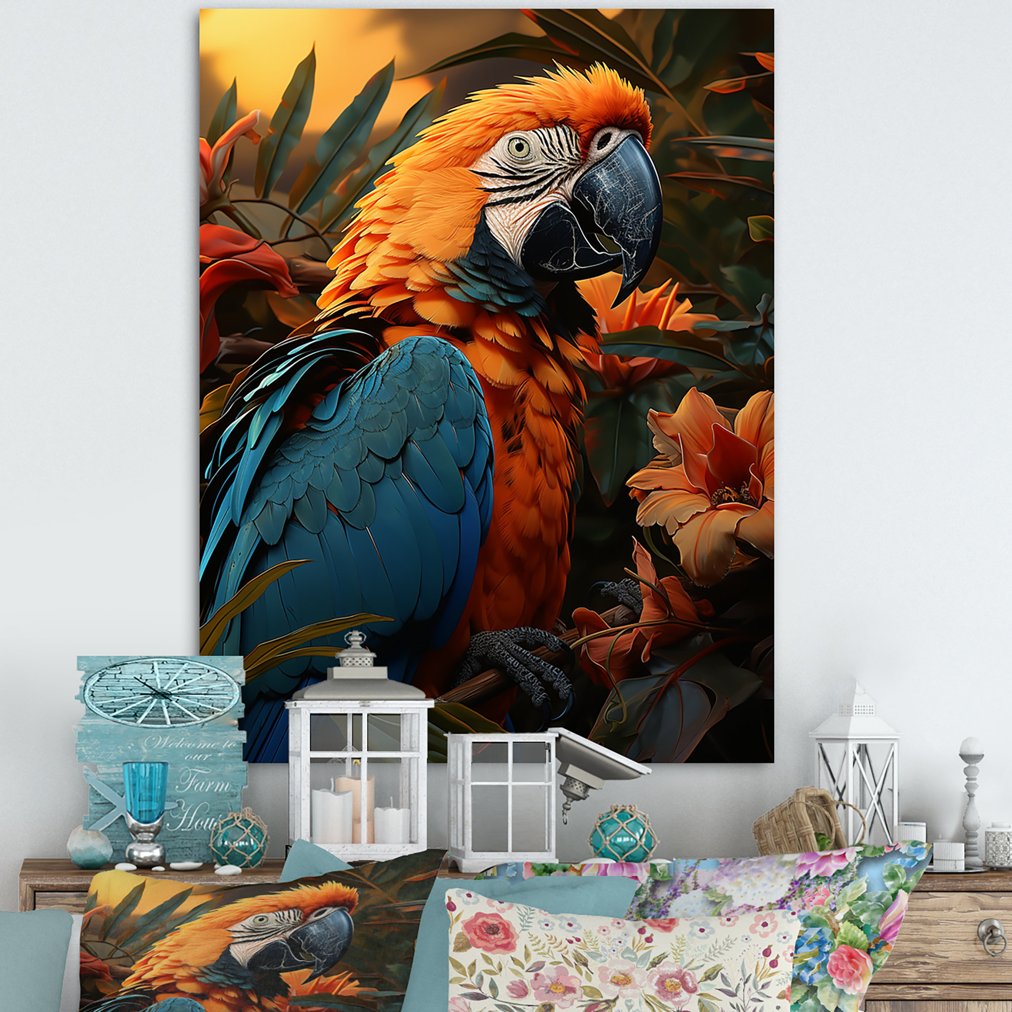 Bay Isle Home™ Parrots Tropical Serenade I - Parrot Wall Art Living ...