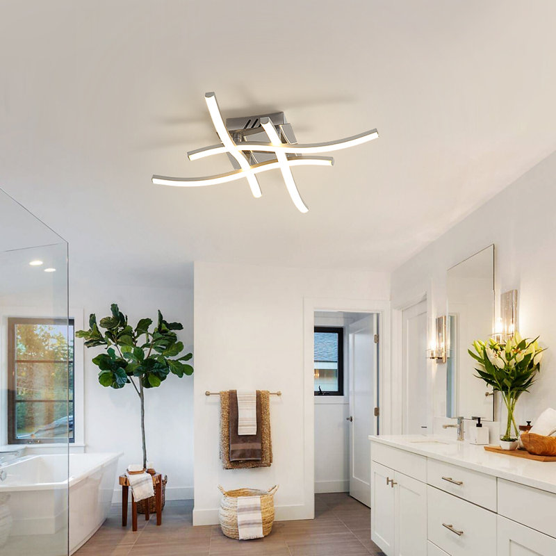 Wrought Studio™ Cziara 4-Light LED Semi Flush Mount Ceiling Light | Wayfair