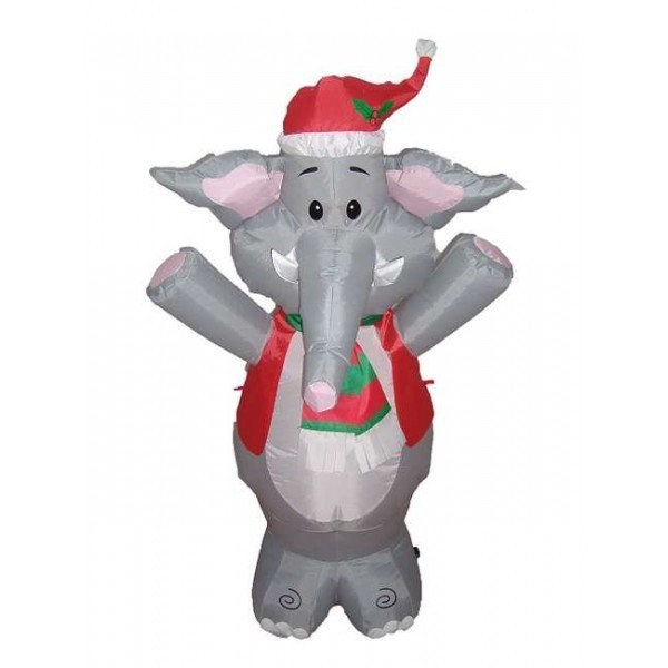 The Holiday Aisle® Christmas Cute Standing Elephant Decoration ...