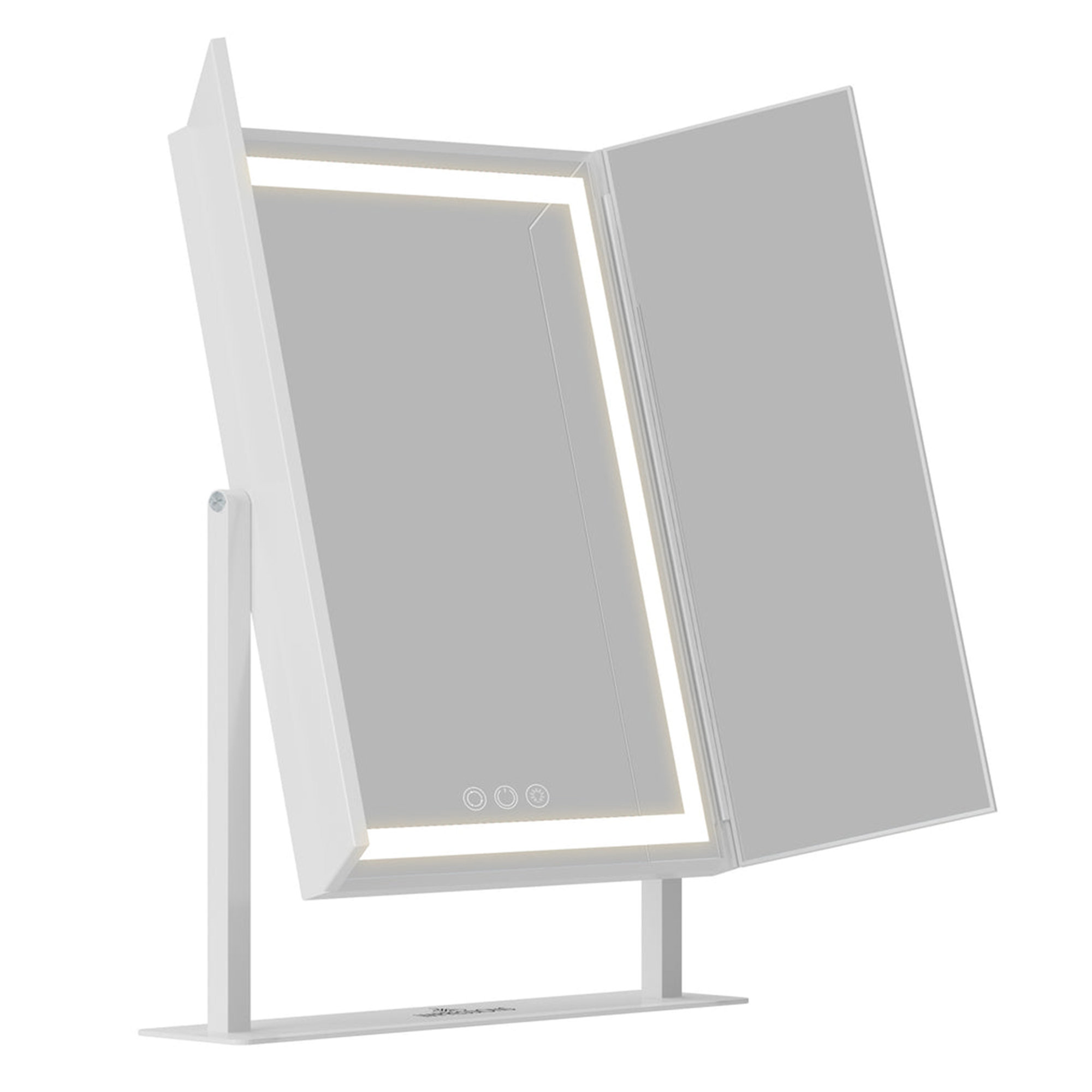 Ivy Bronx Japera Lavish Tri-Tone 360 Degree Tilt Vanity Mirror with ...