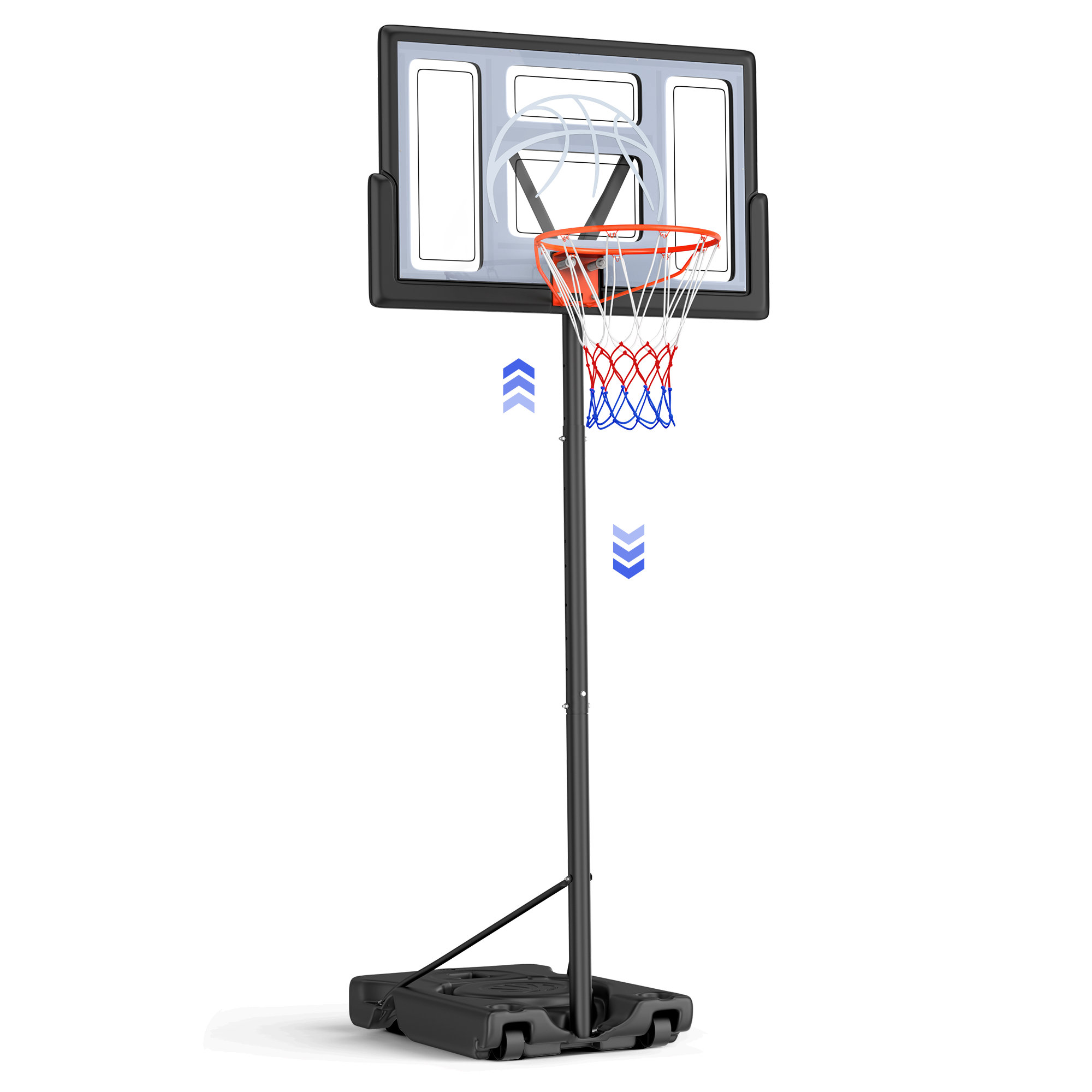 Neche Basketball Hoop Outdoor 10ft Adjustable, Portable Basketball Hoop ...