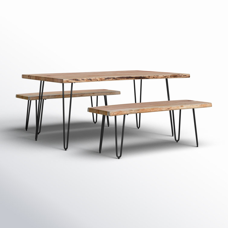 The Twillery Co.® Warwick 4 - Person Acacia Solid Wood Dining Set ...