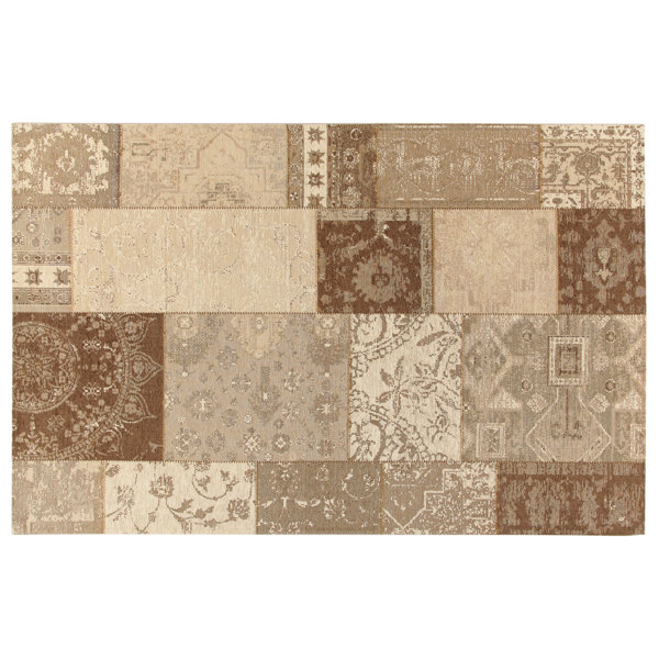 Bloomsbury Market Macomber Geometric Machine Woven Beige Area Rug ...