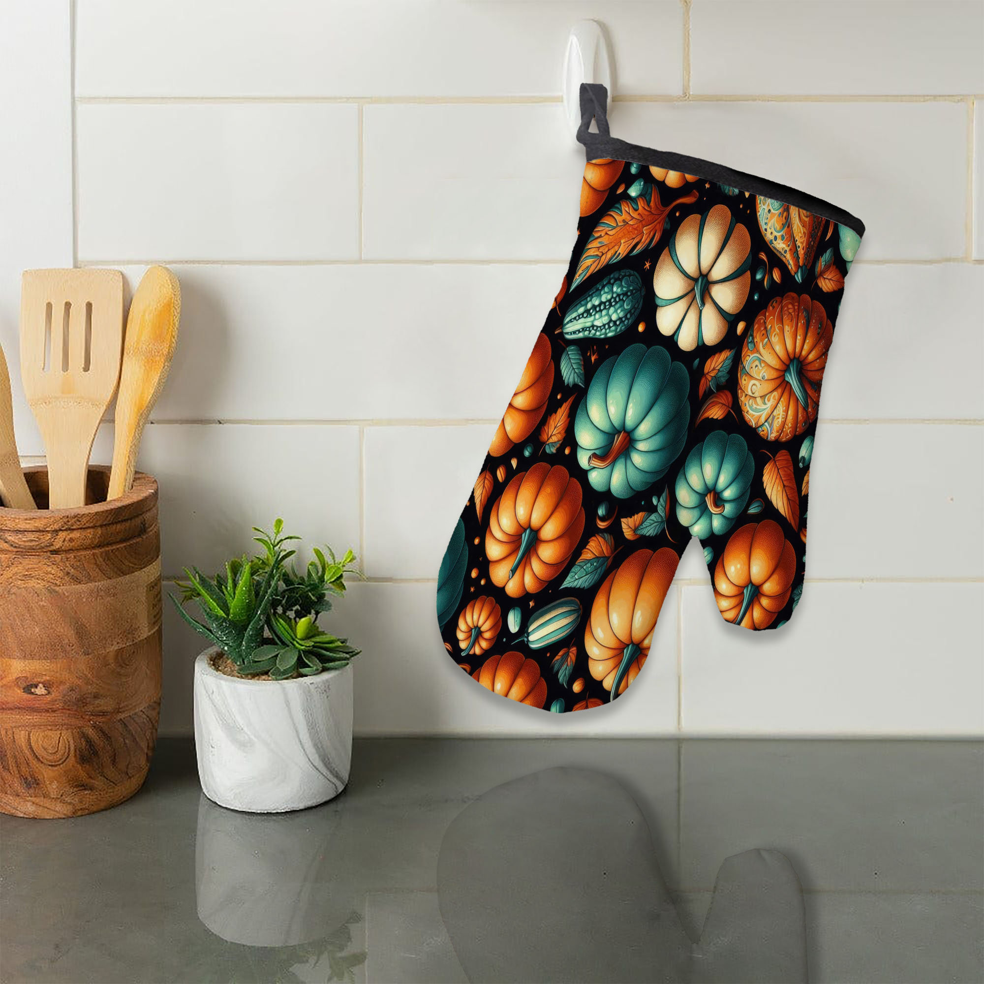 MentionedYou Harvest Season Patch Oven Mitt Cotton Twill | Wayfair