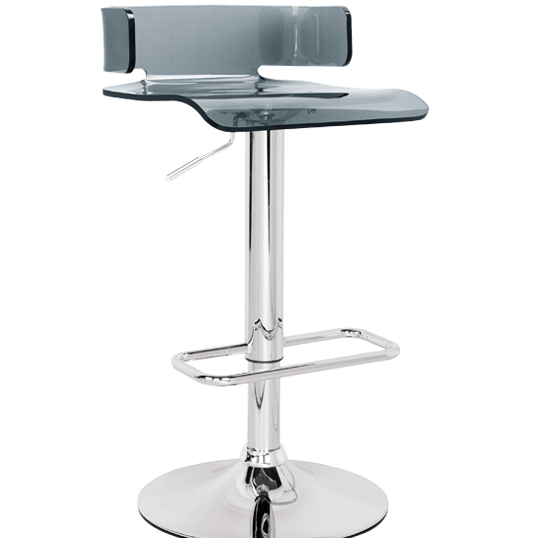 Latitude Run® Grey And Swivel Counter Stool With Adjustable Seat ...