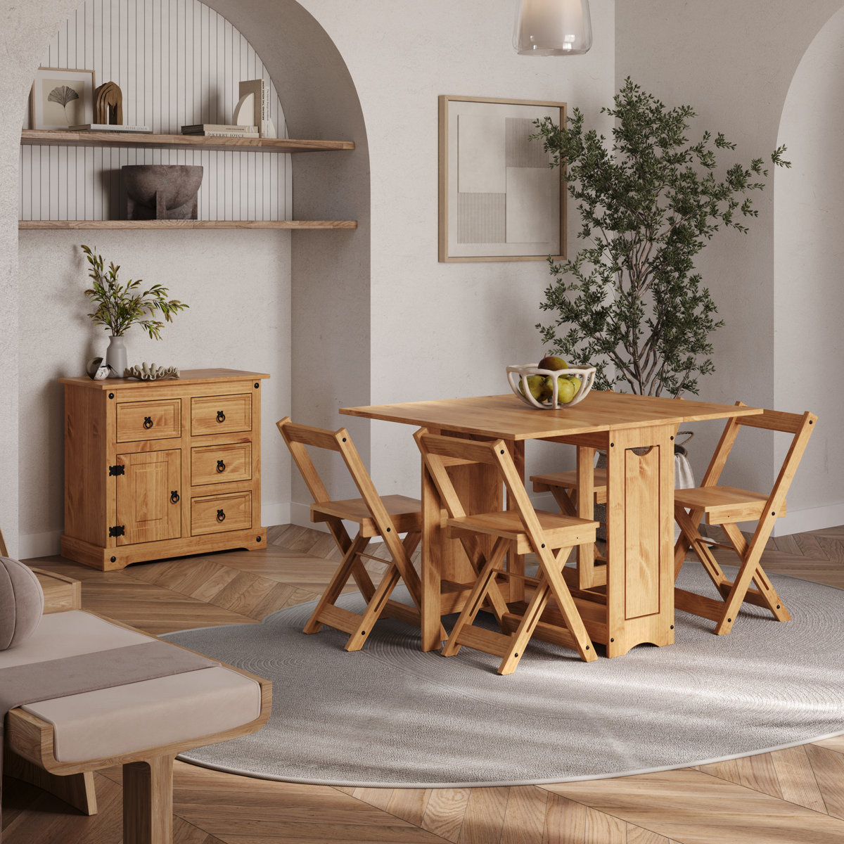 Seconique-US Corporation Santos Corona Solid Wood Farmhouse Set One ...