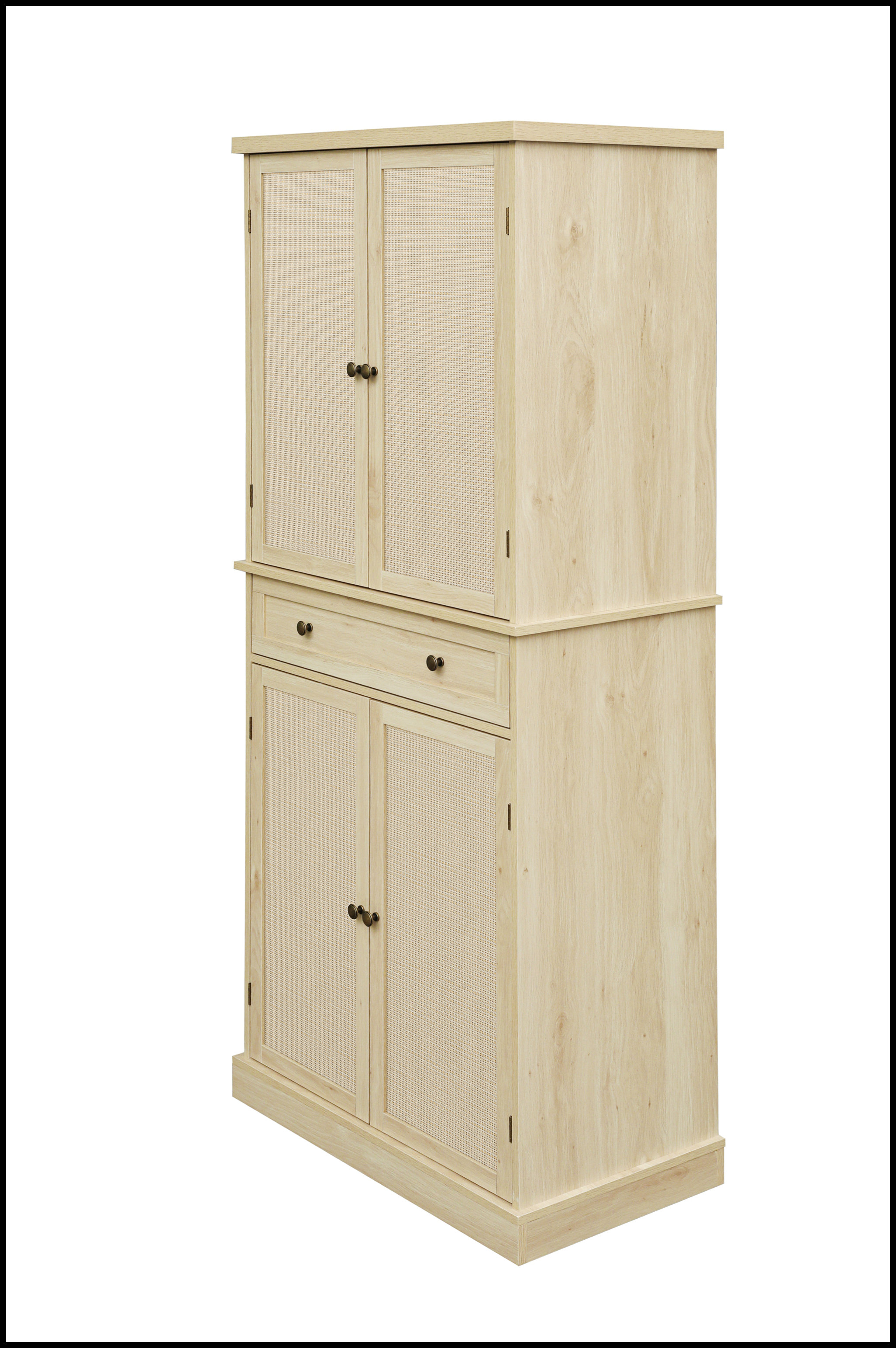 Winston Porter 4 Door Cabinet with 1 Drawer, with 4 Adjustable Inner ...