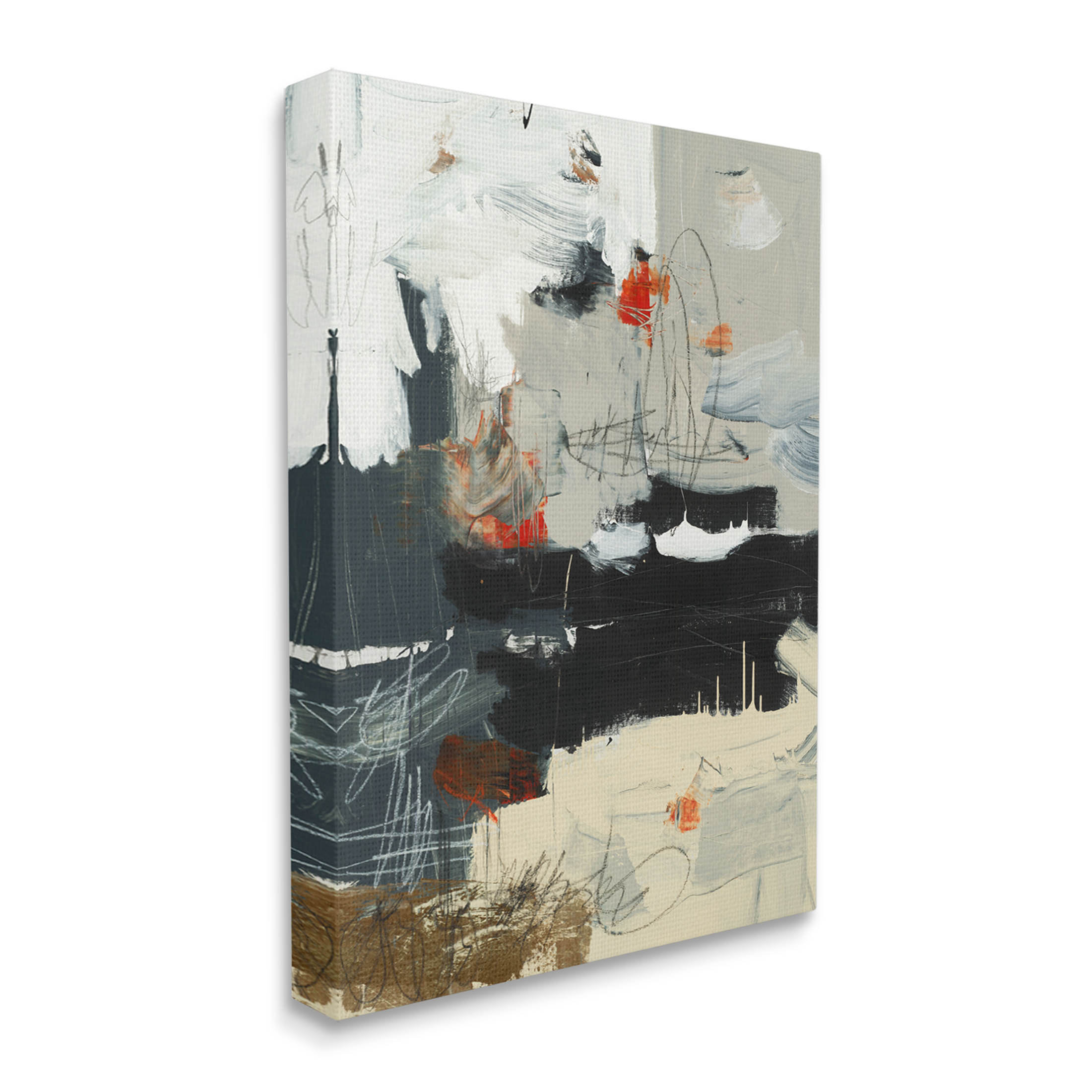 Stupell Industries Busy Abstract Brush Strokes Canvas Wall Art By Brent ...