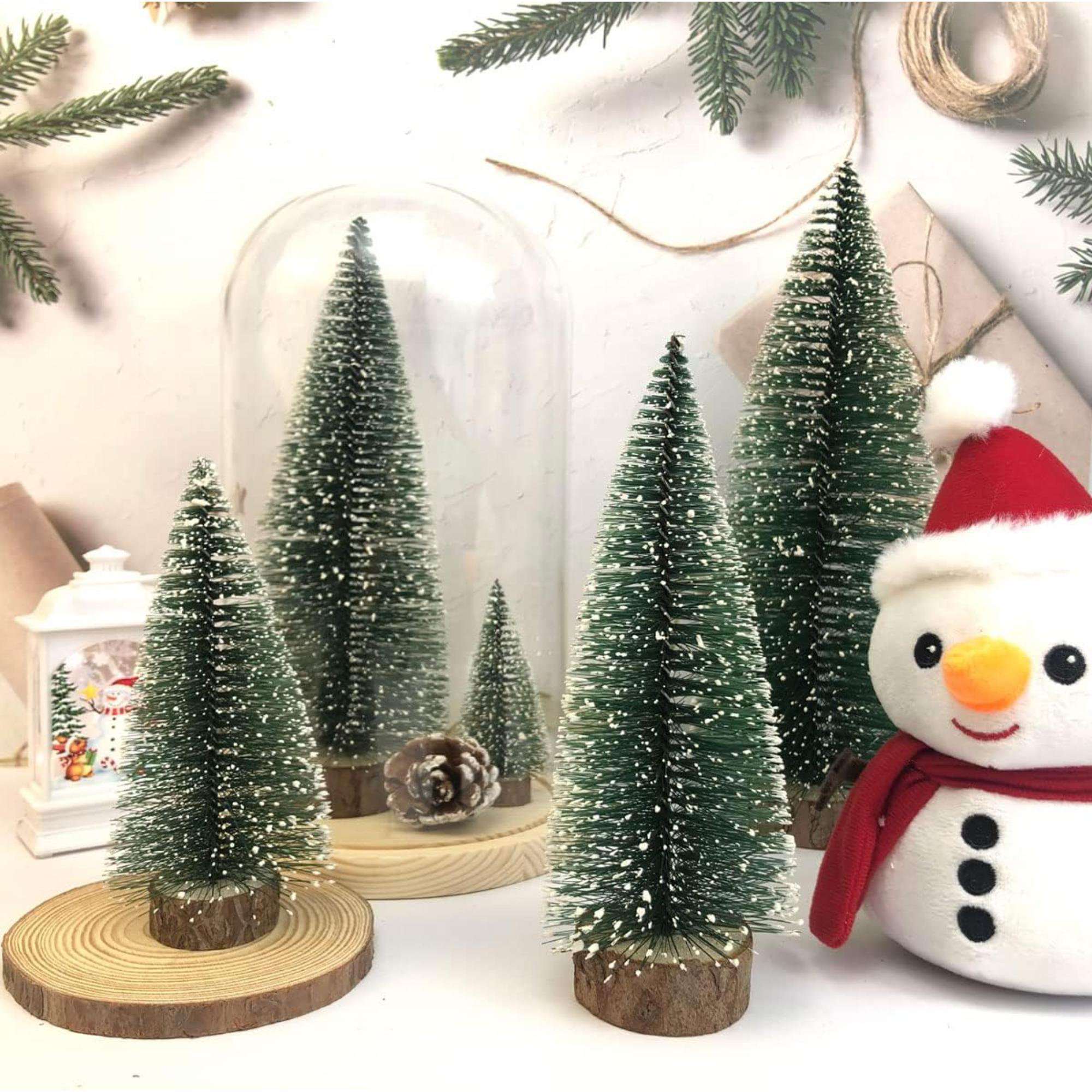Fleur De Lis Living 5Pcs Small Christmas Tree Tabletop Decor Mini ...