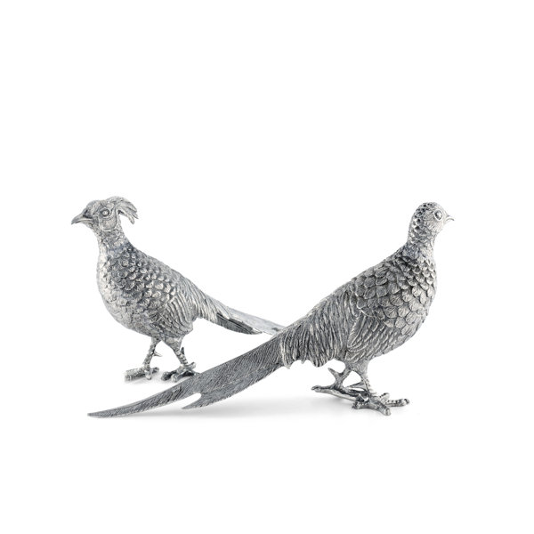 Vagabond House 2 Piece Morning Hunt Pewter Pheasant Figurine Set ...