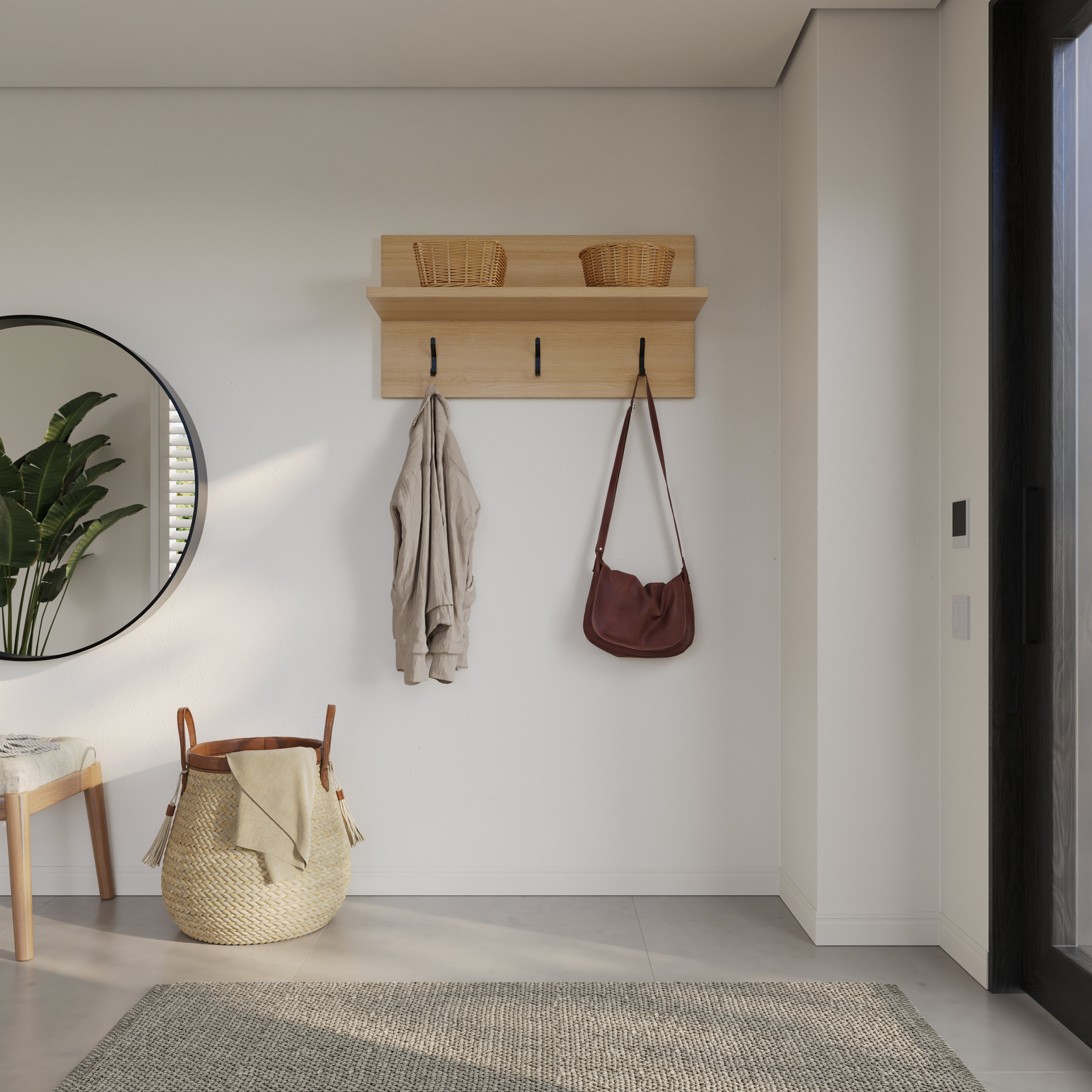 Latitude Run® Carwile Entryway Wall-Mounted Coat Rack | Wayfair