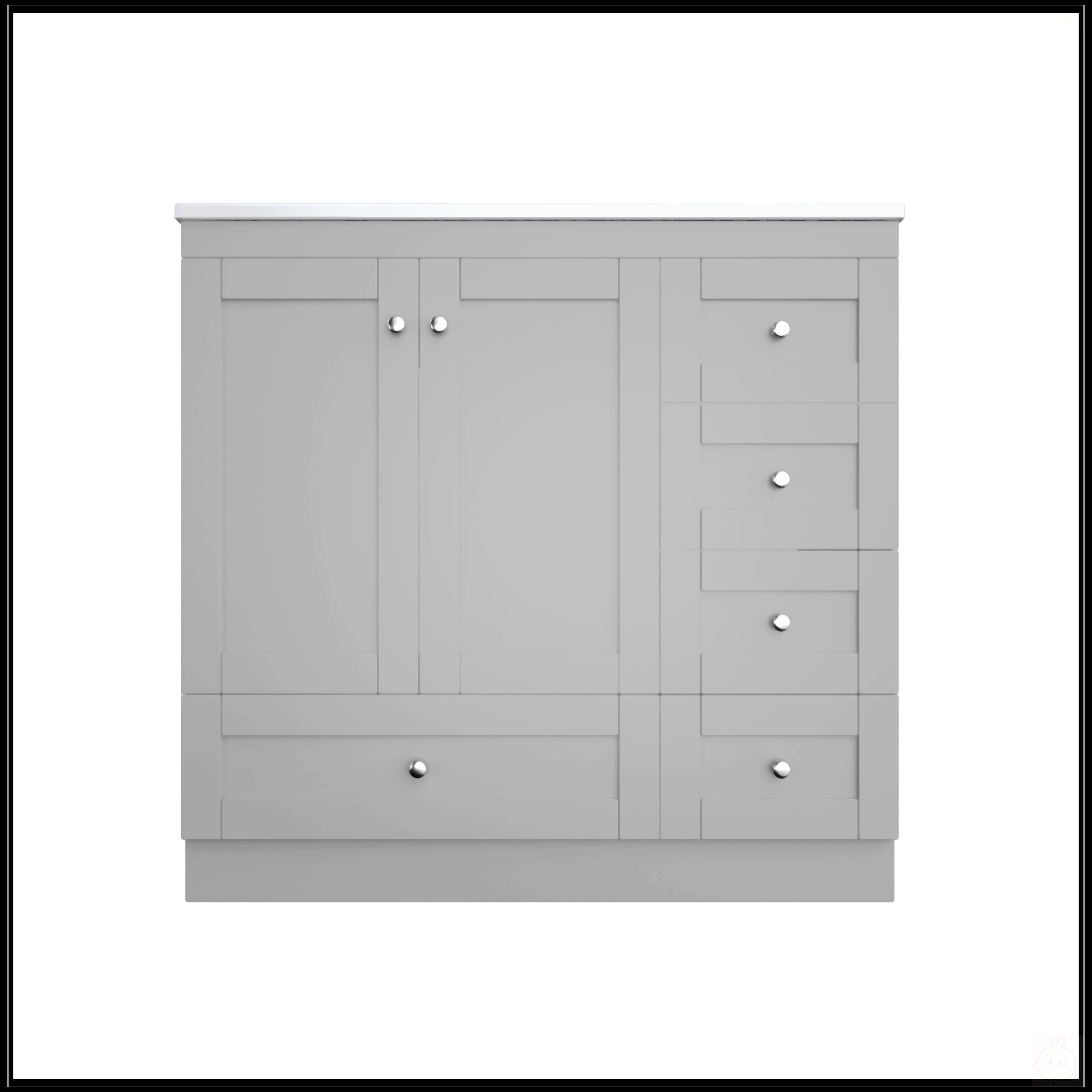 Ebern Designs 36 Inch Shaker Style Free-Standing Bathroom Vanity With ...