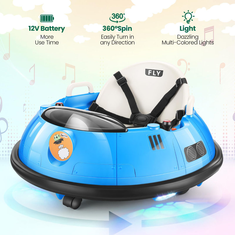 Himimi 12 Volt Baby Bumper Car Battery Powered Ride-on Toy with Remote ...
