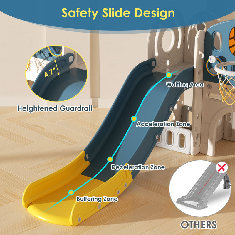 Suteck 9 in 1 Toddler Slide, Kids Slide with Climber Outdoor Indoor ...