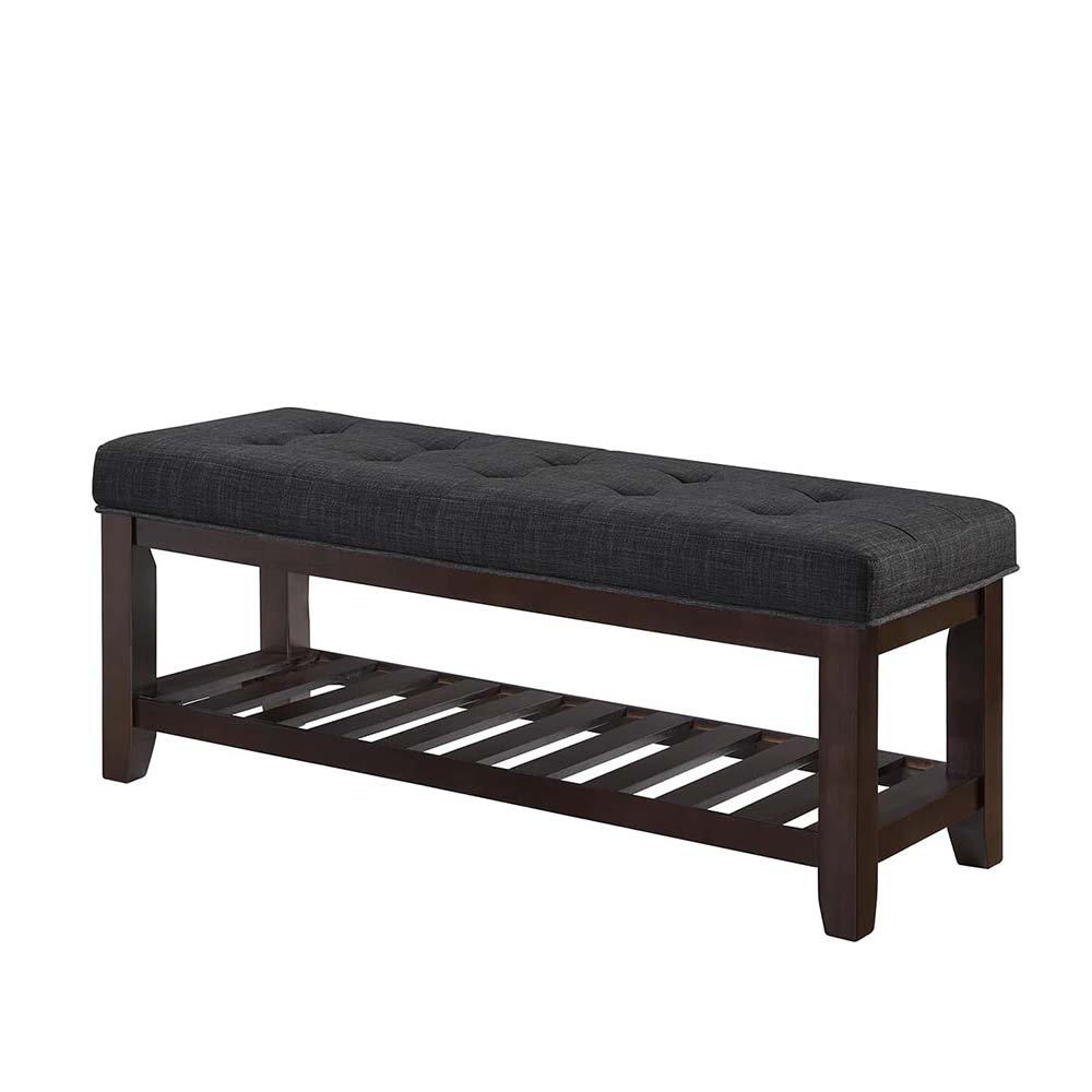 Hokku Designs Large Rectangular Upholstered Tufted Linen Bench,Padded ...
