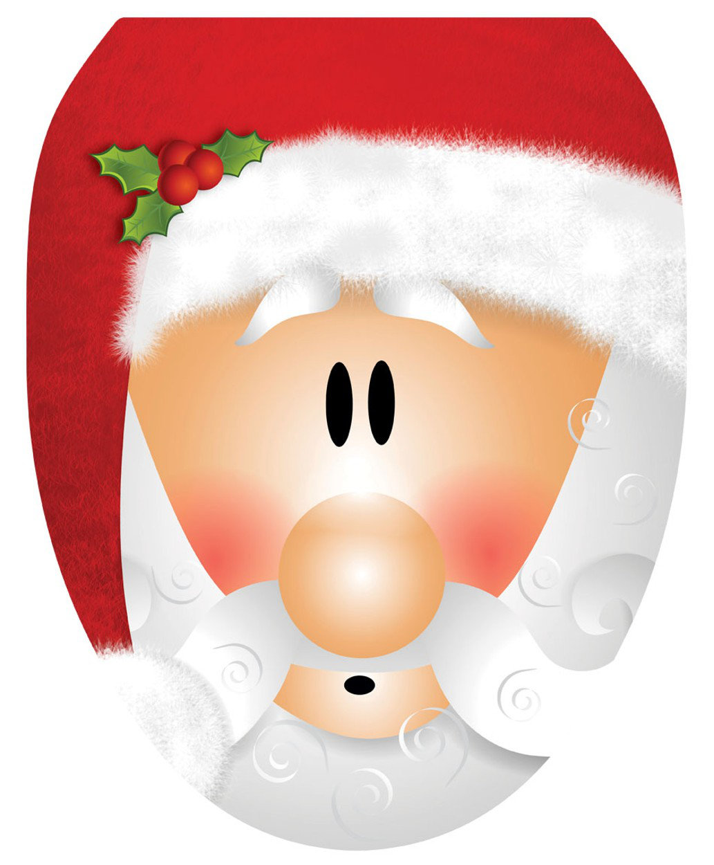 Toilet Tattoos Santa Claus Toilet Seat Decal – Toilet Tattoos Fun ...