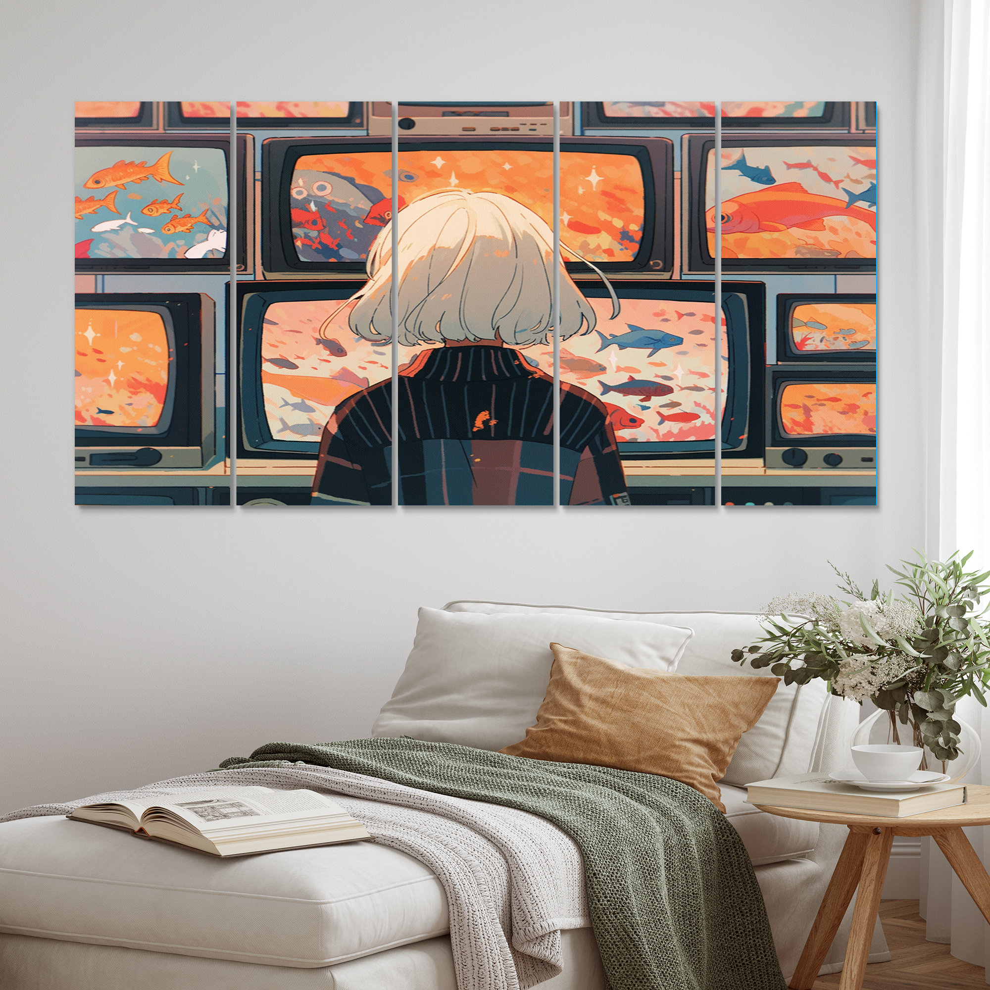 Lark Manor™ Female Anime Character II - Portrait Canvas Wall Art - 5 ...