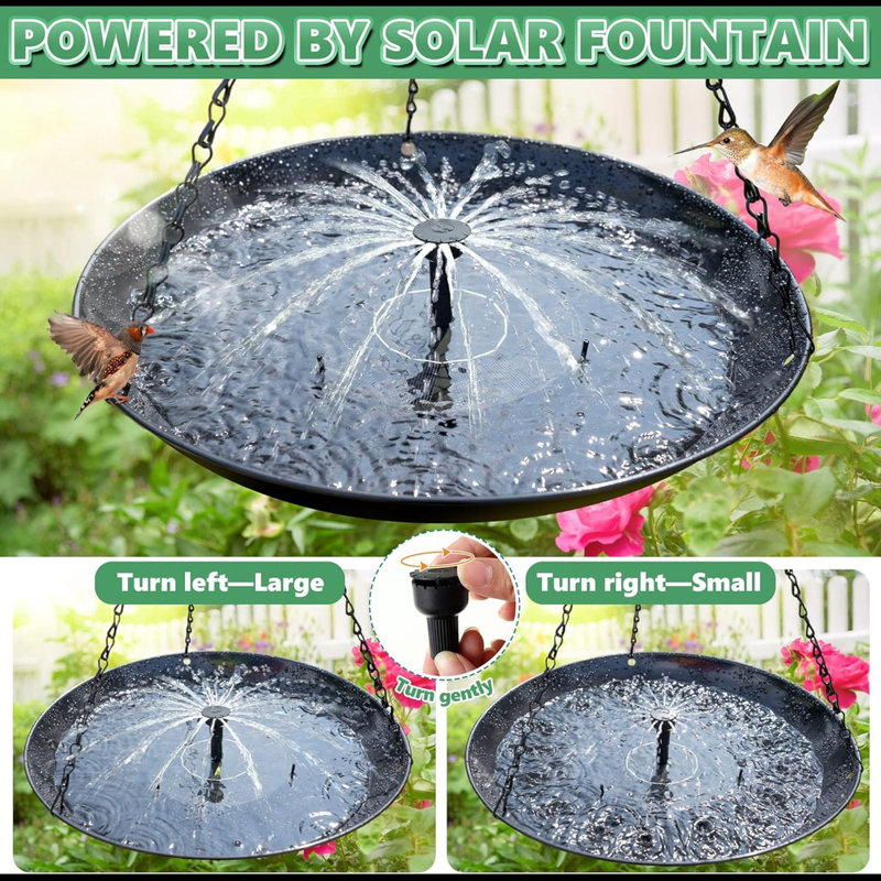 Arlmont & Co. Tambra Aluminum Hanging Birdbath | Wayfair