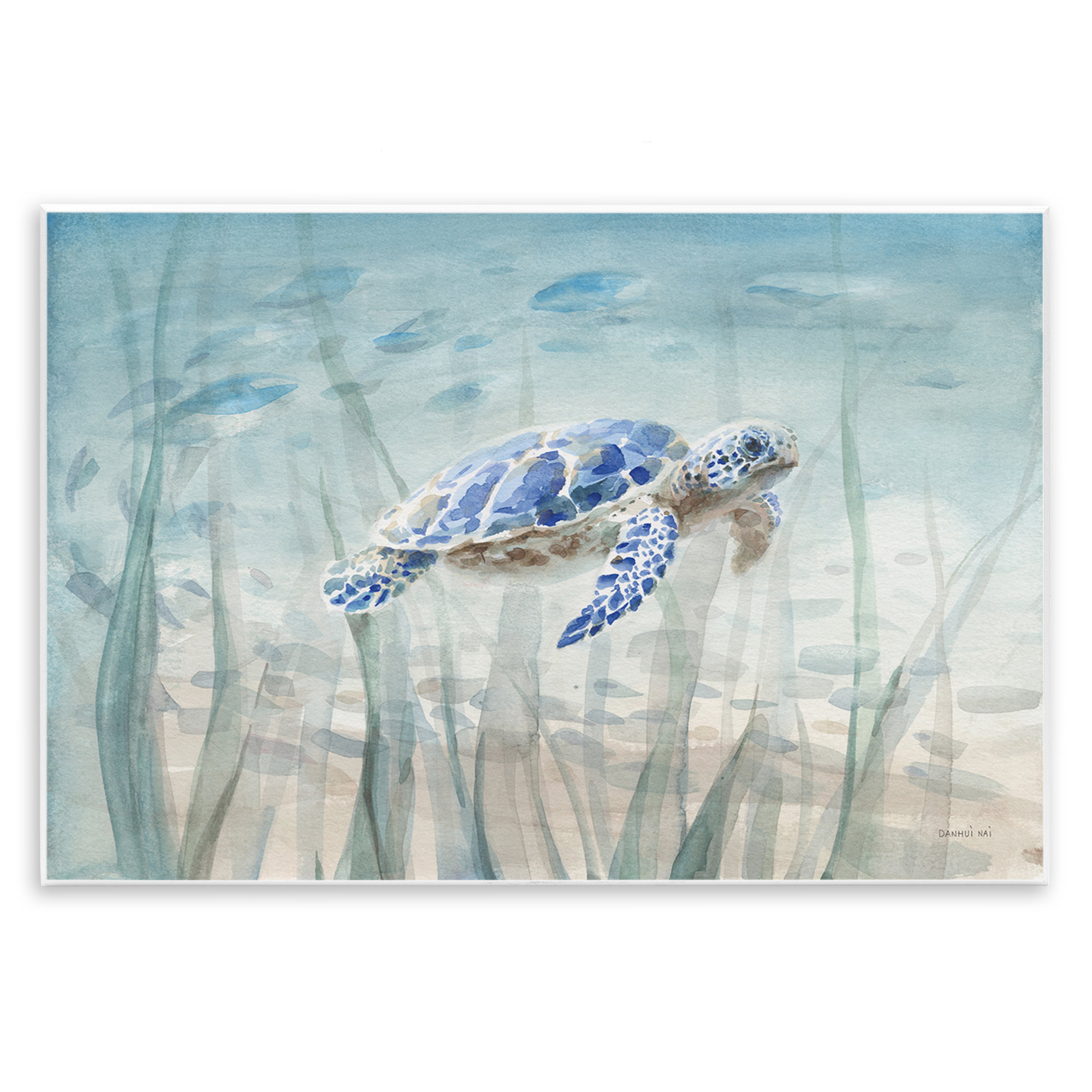 Bay Isle Home™ Undersea Turtle Swim Wall Plaque Art by Danhui Nai | Wayfair