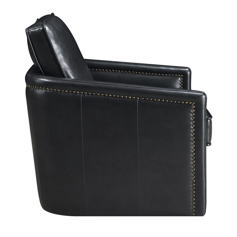 17 Stories Black Swivel Accent Chair | Wayfair