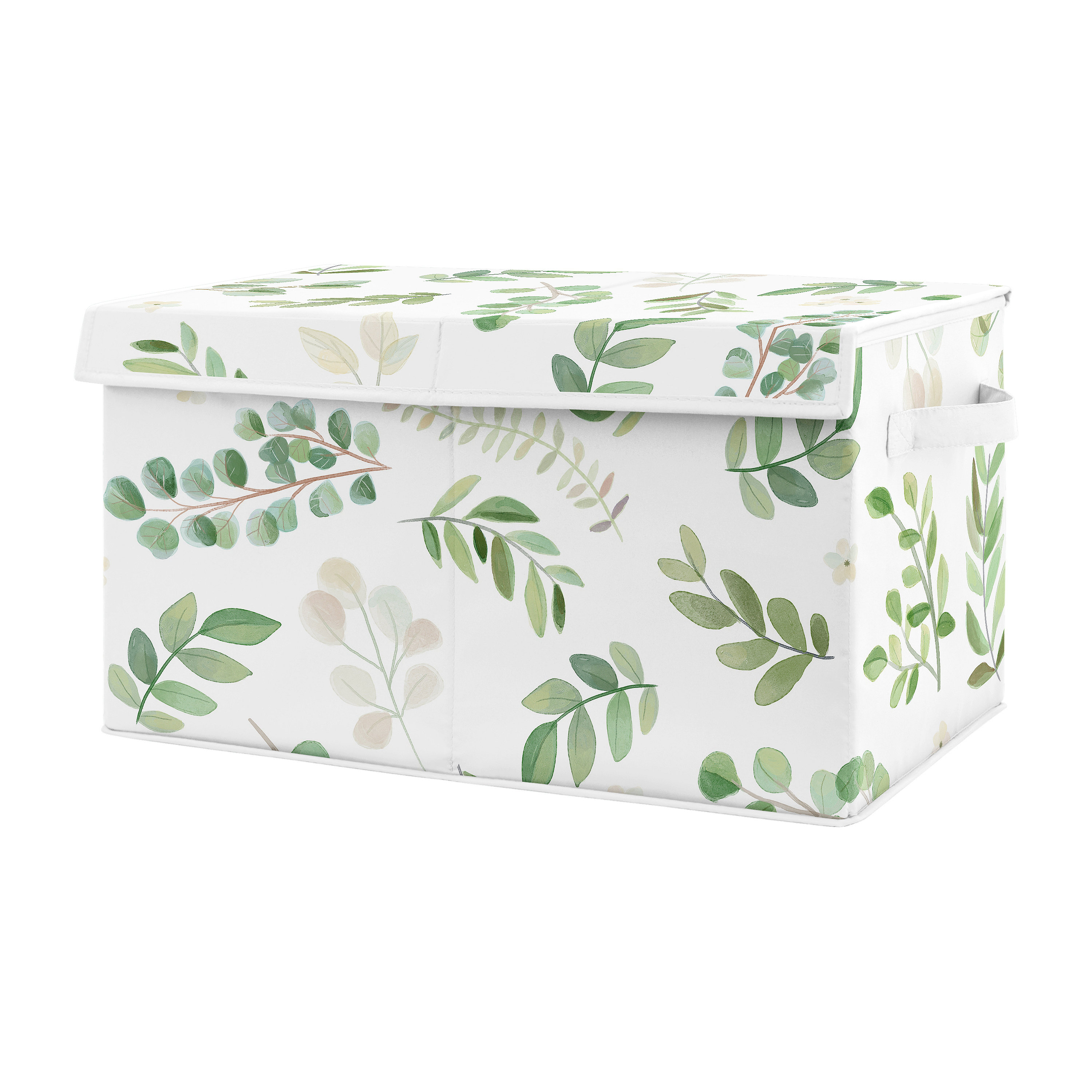 Sweet Jojo Designs Botanical Floral Leaf Storage Fabric Toy Box ...