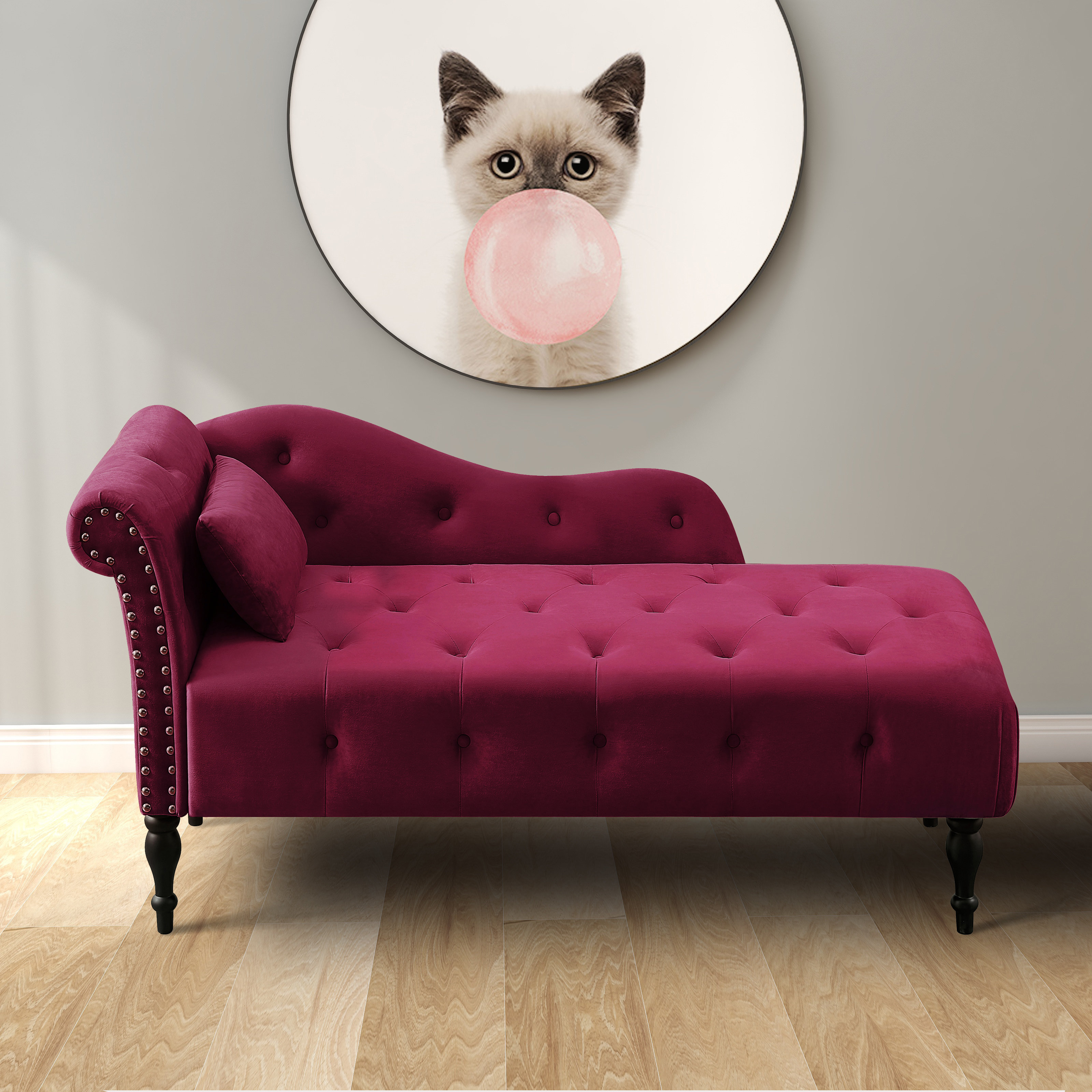 Rosdorf Park Earldene Tufted Left Recessed Arm Chaise Lounge | Wayfair