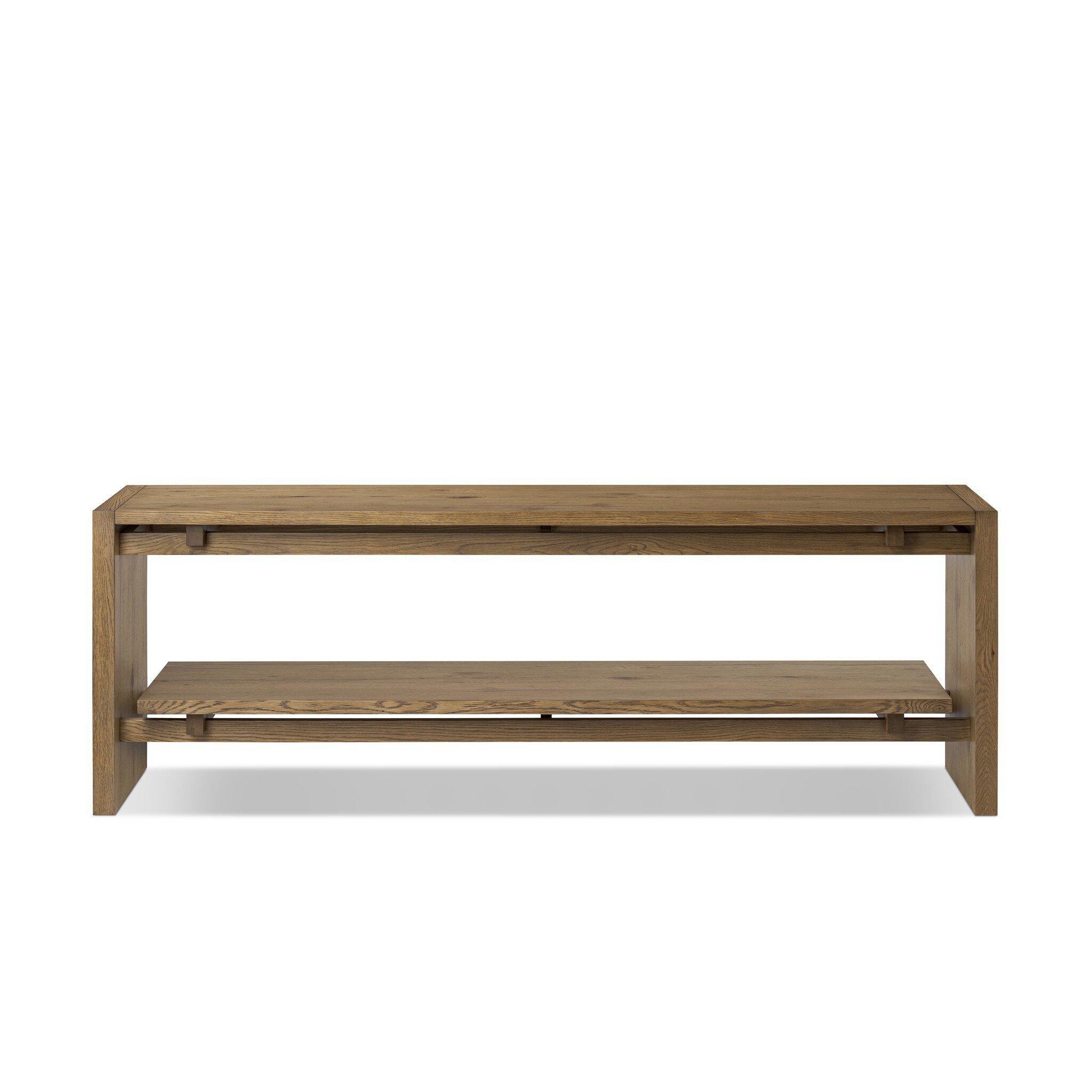 Loon Peak® Kimar Media Console-Rustic Amber Oak | Wayfair