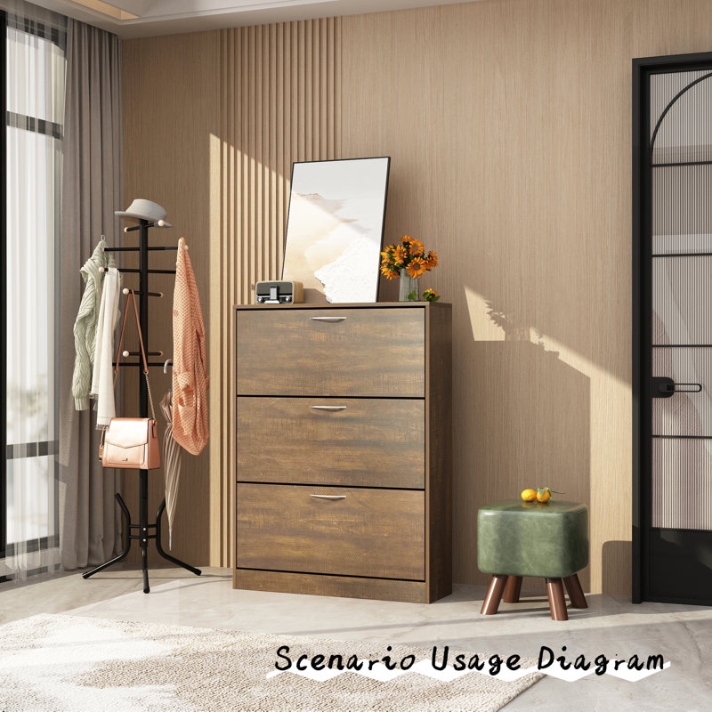 Wade Logan® 47.2'' H 18 Pair Shoe Storage Cabinet & Reviews | Wayfair