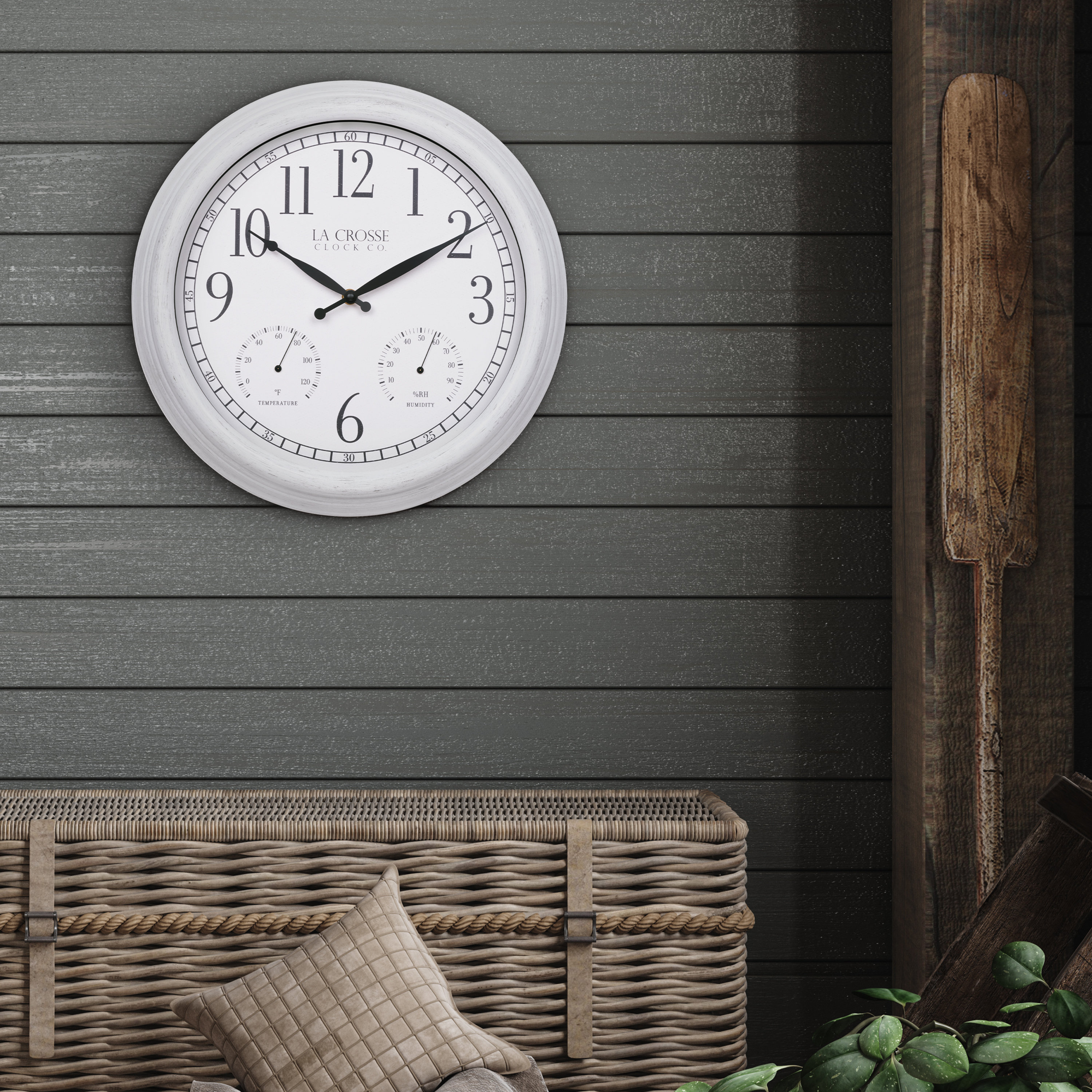 La Crosse Technology Indoor/Outdoor Quartz 15" Wall Clock & Reviews ...