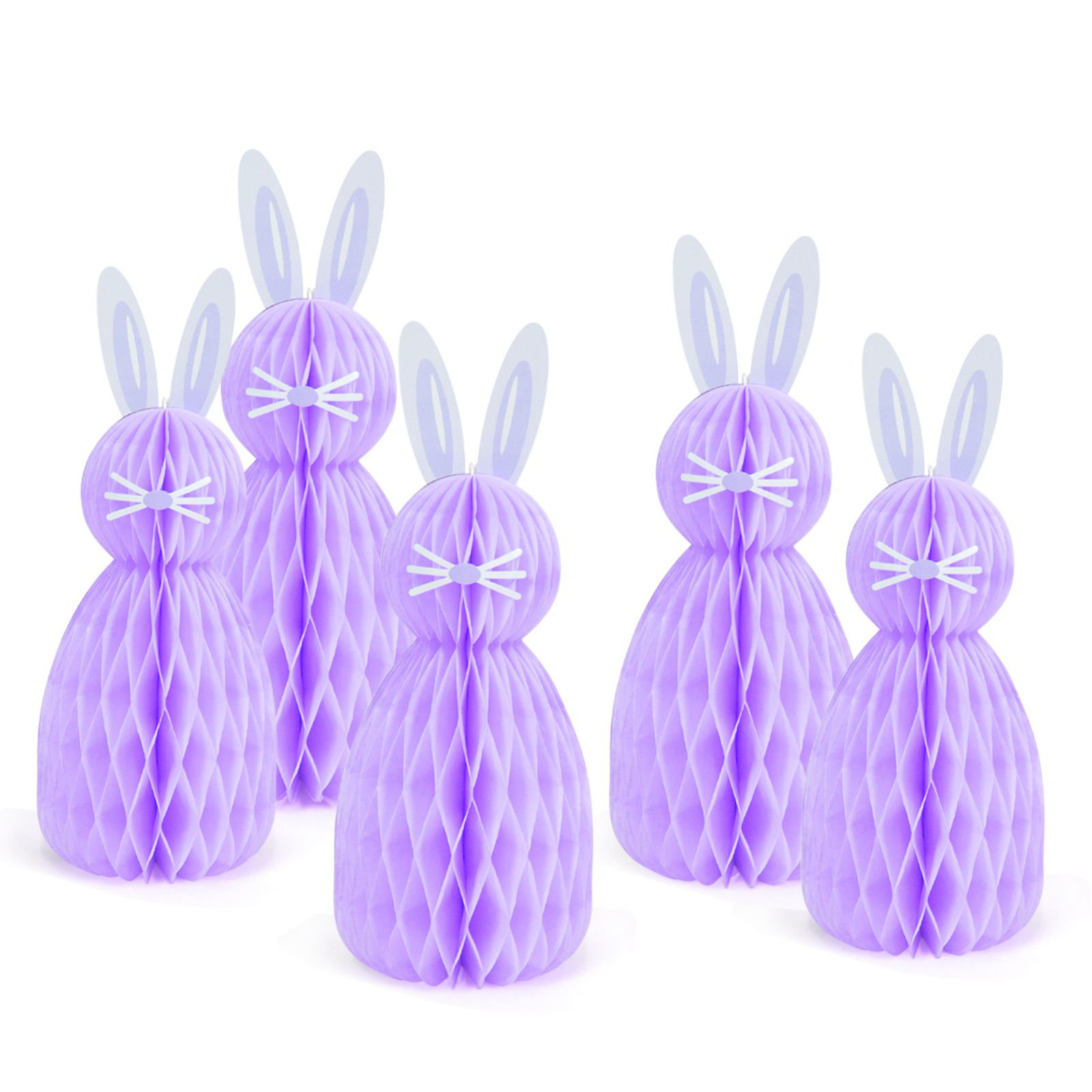 The Holiday Aisle® 5PCS Easter Decorations Bunny Family Honeycomb Table ...