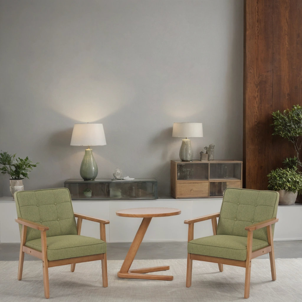 George Oliver Cozy Comfort Leisure Chair With Thick Cushion And Wooden ...