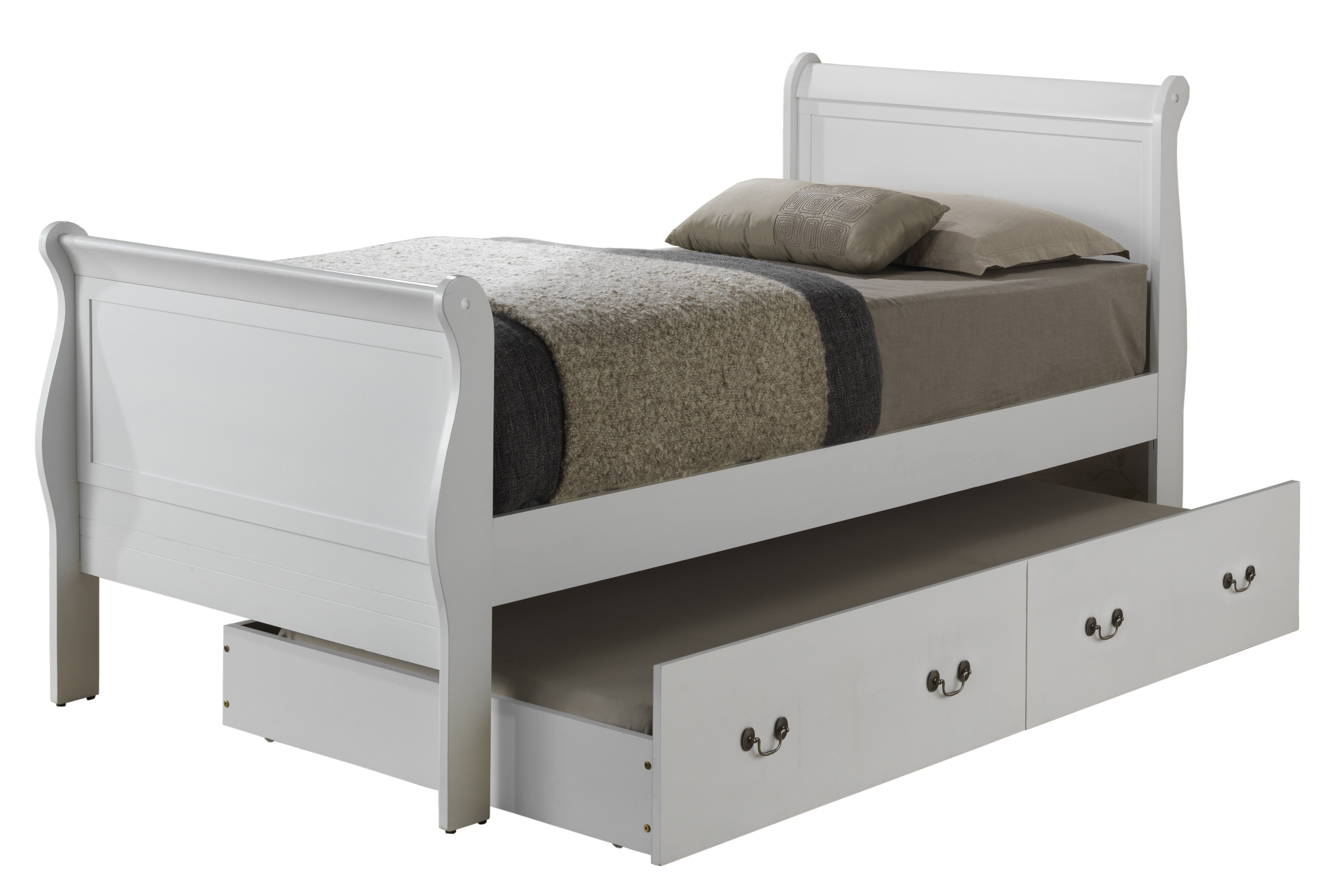 Everly Quinn Elegant White Storage Bed With Style | Wayfair