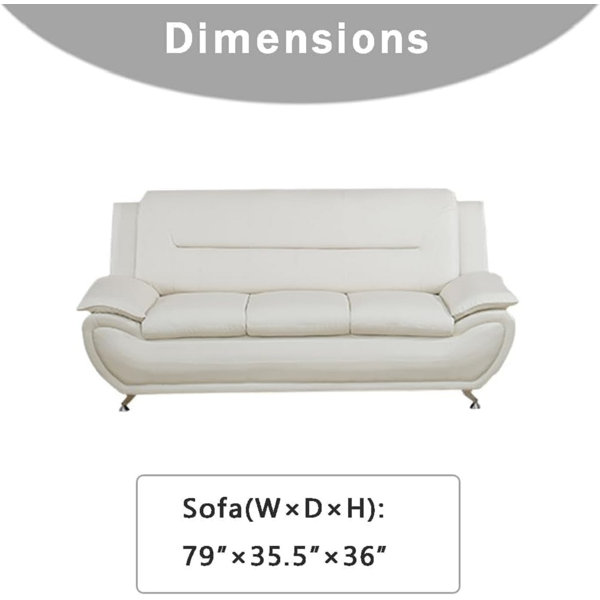 Wrought Studio™ Chezky 79'' Faux Leather Armless Sofa & Reviews | Wayfair