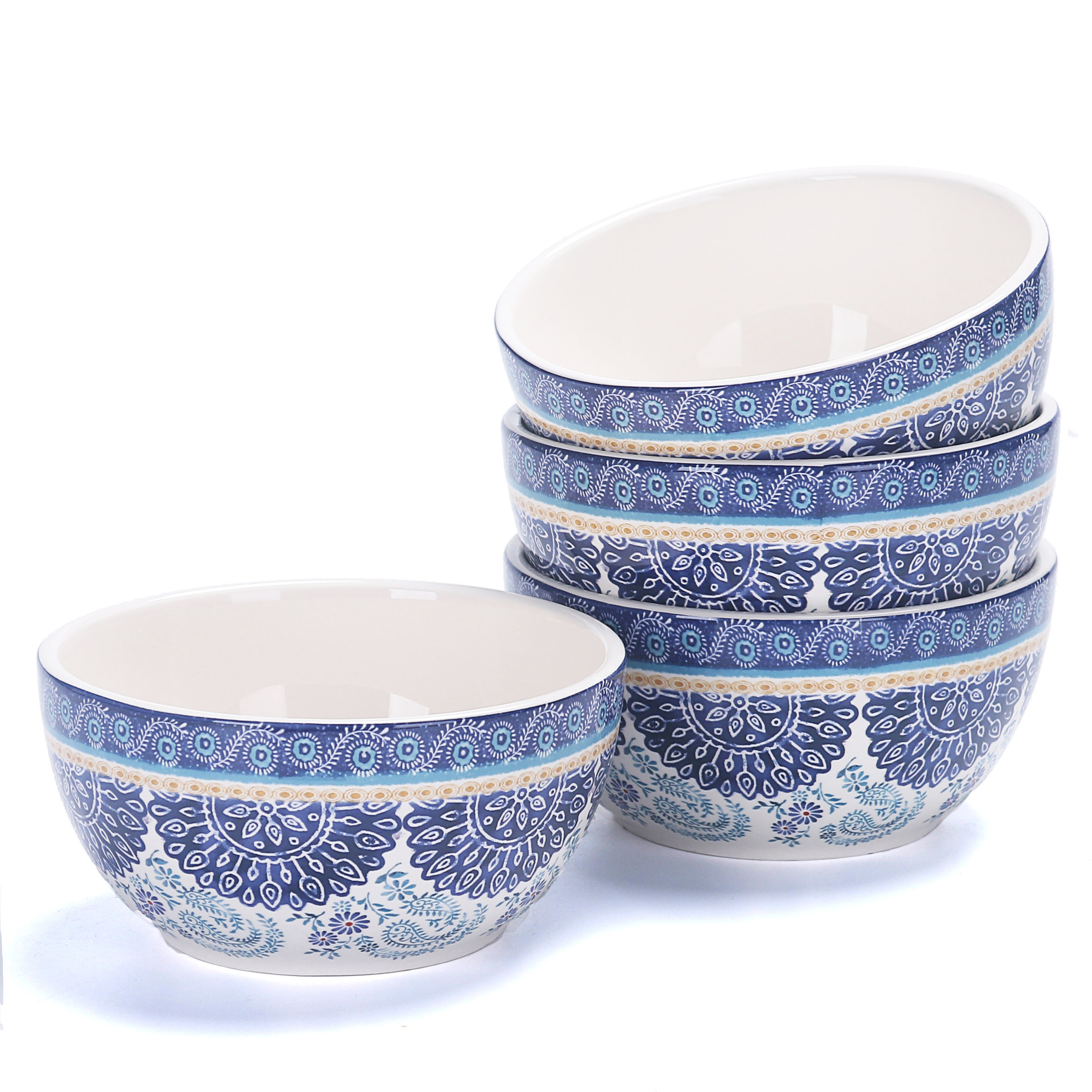 Bungalow Rose 4 Piece Talavera Dining Bowl Set | Wayfair