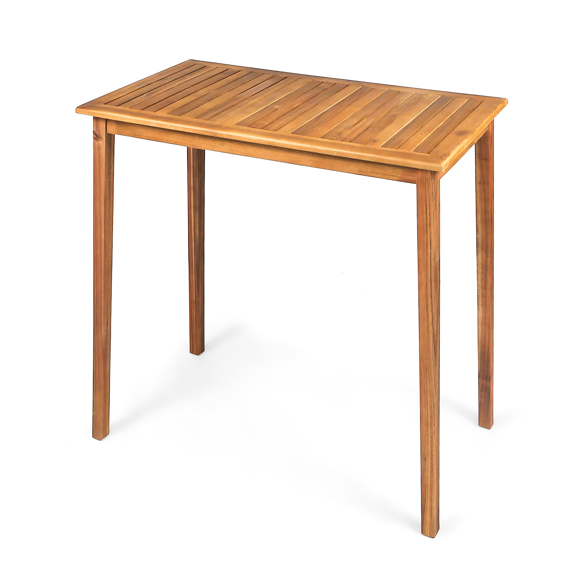 Latitude Run® Minimalist Rectangle Bar Table, 40-inch Height, Wood ...