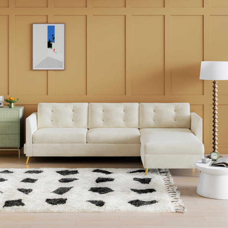 Willa Arlo Interiors Castleman 109" Reversible Posture Guard Sofa ...