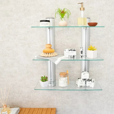 extendable bathroom shelf